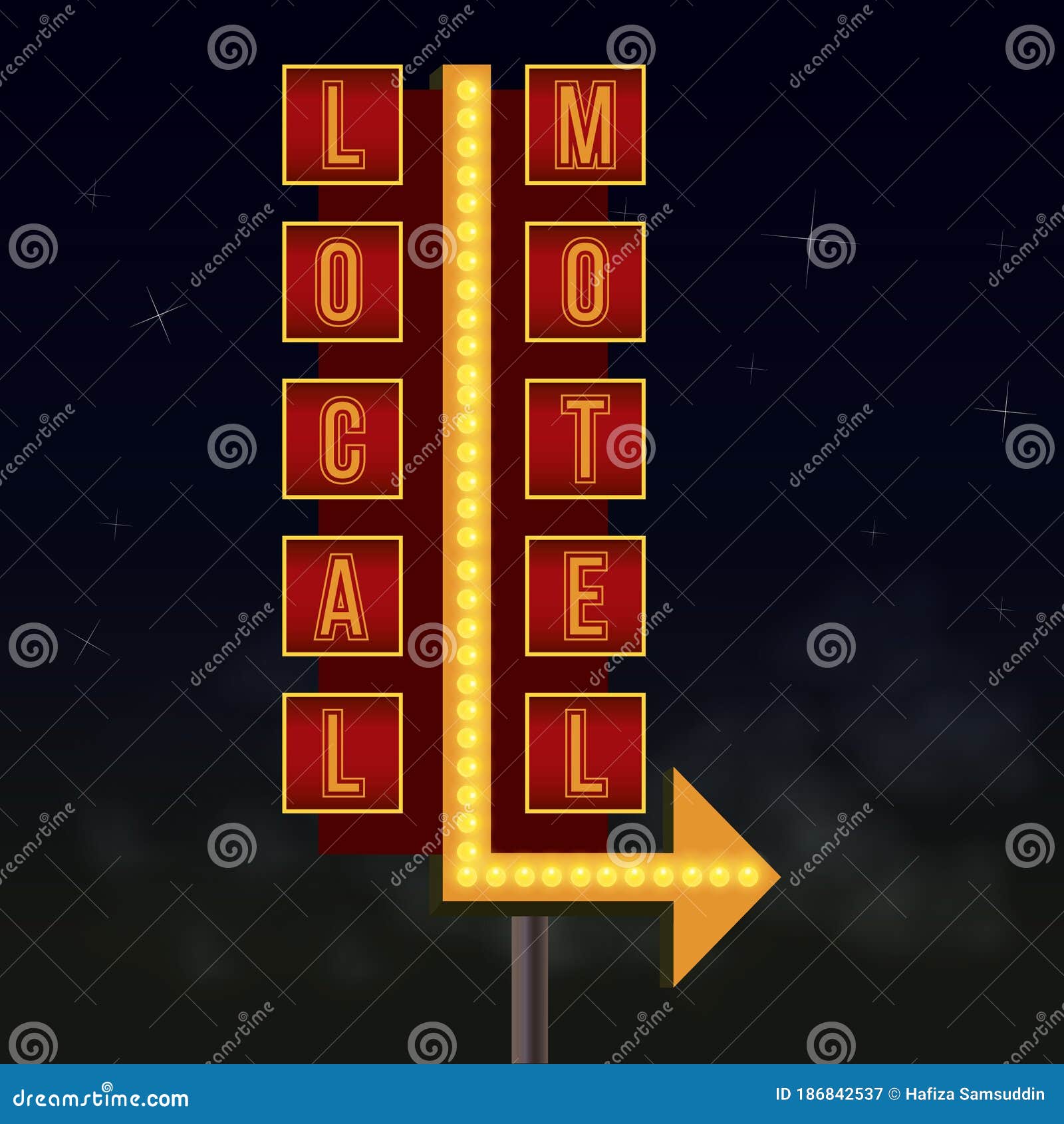 Print stock illustration. Illustration of motels, direction - 186842537