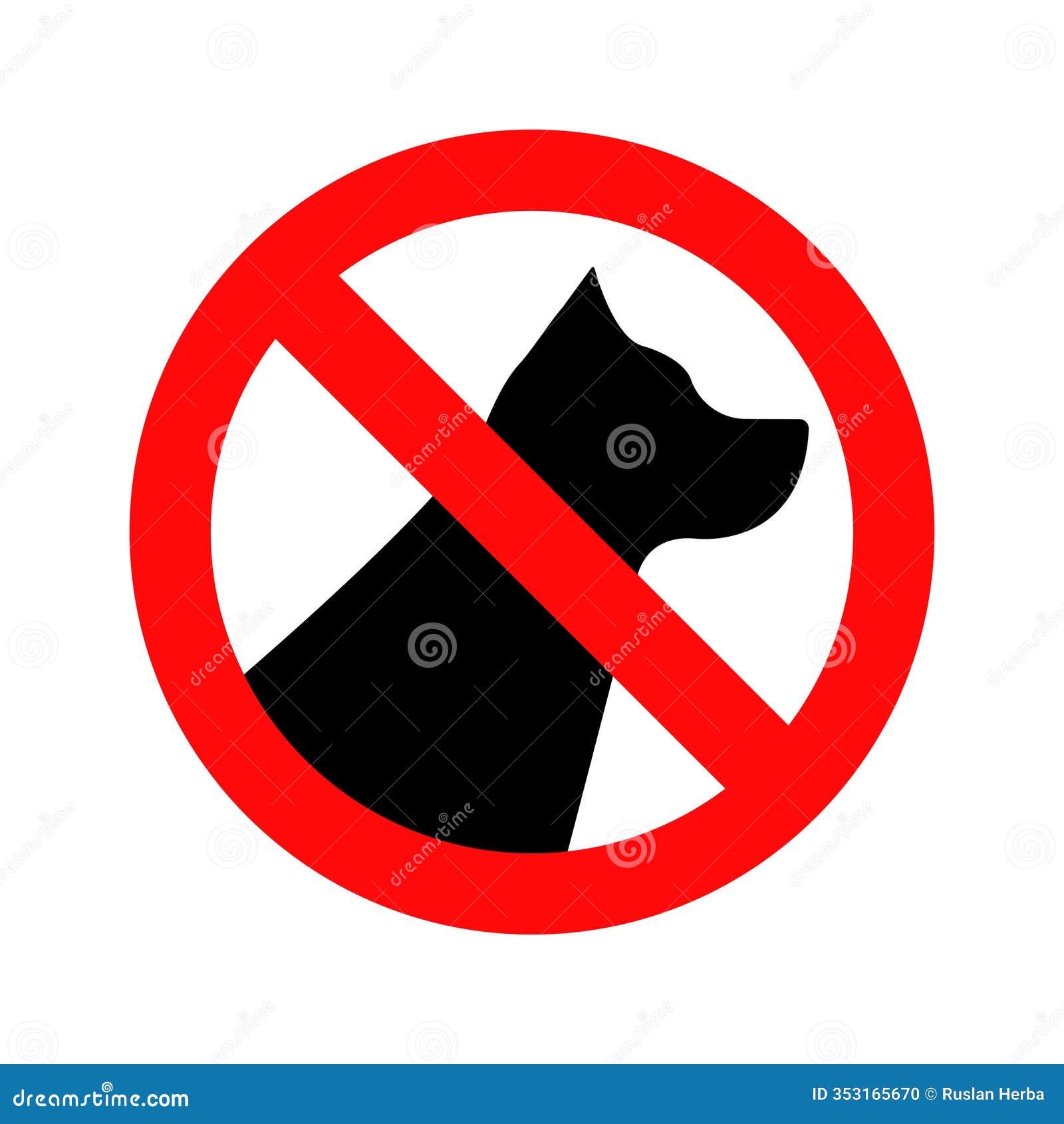 No Dogs Sign Icon Vector. Prohibited Sign No Dogs Stock Illustration ...