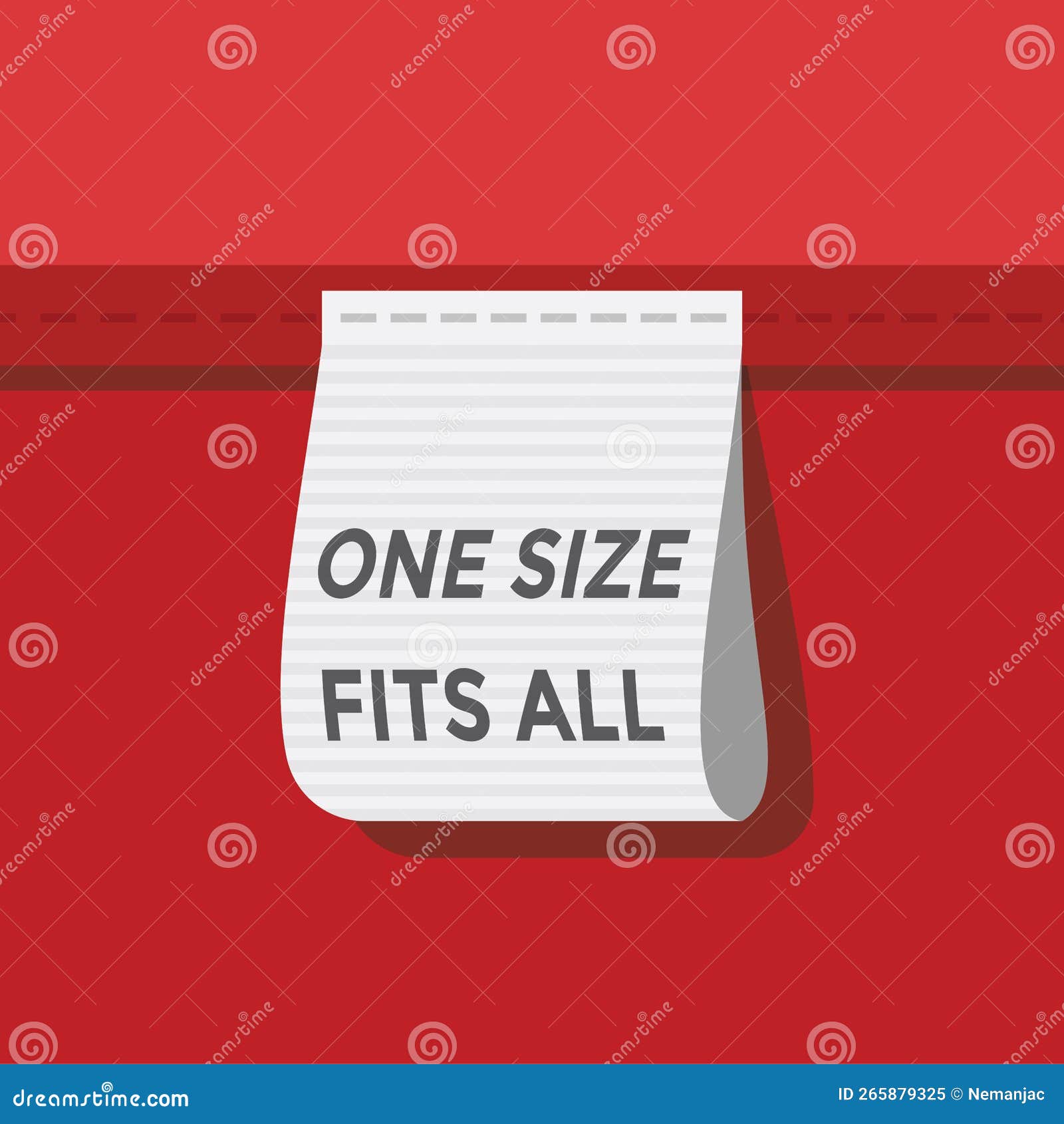 One size fits all stock illustration. Illustration of size - 265879325