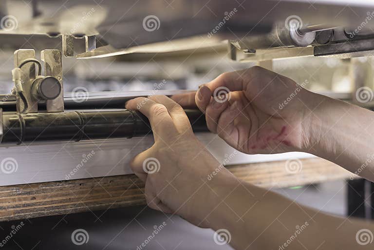 Print Operator Working stock photo. Image of professional - 156474806