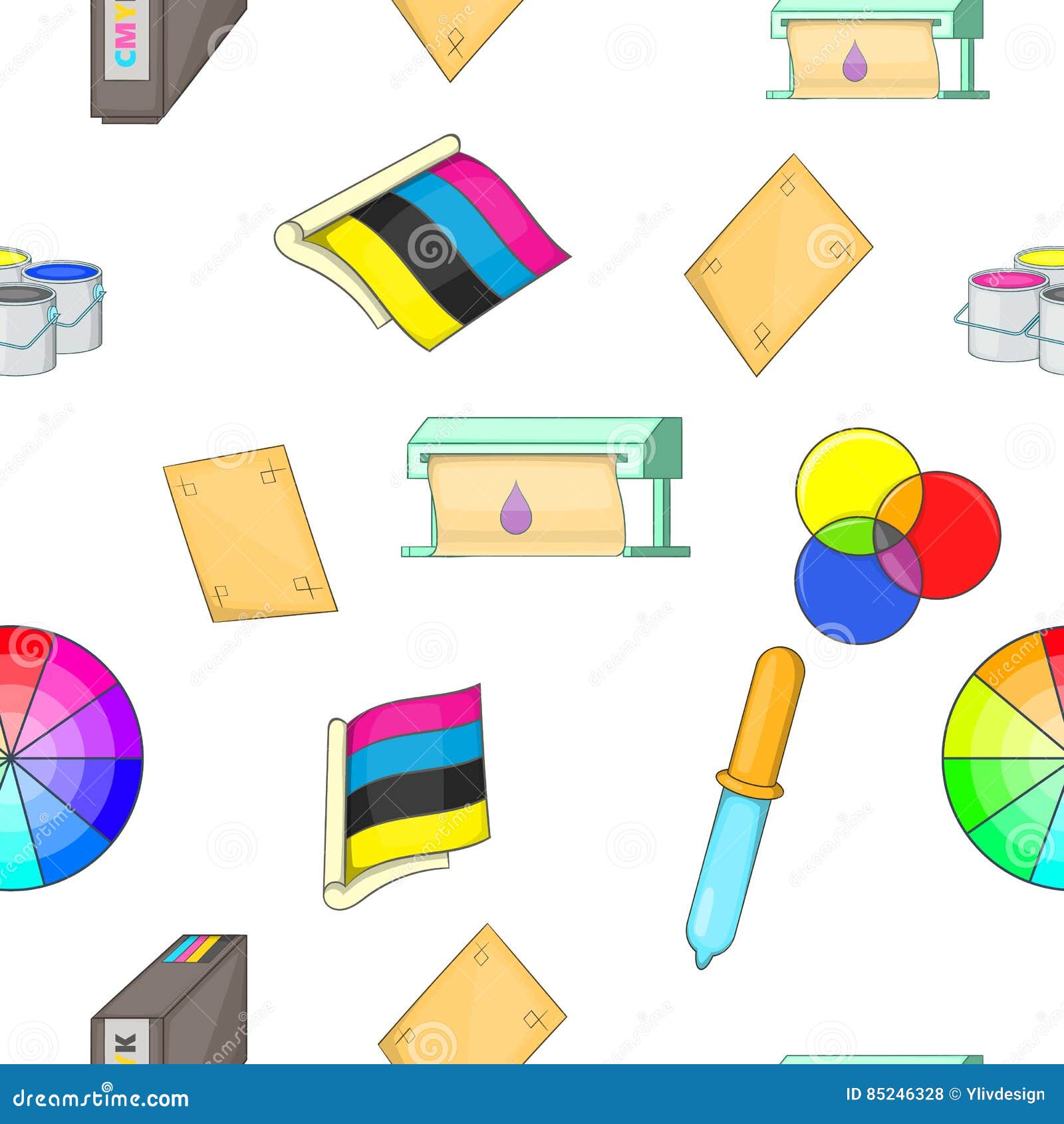 Print Pattern, Cartoon Style Stock Vector - Illustration of drawing ...