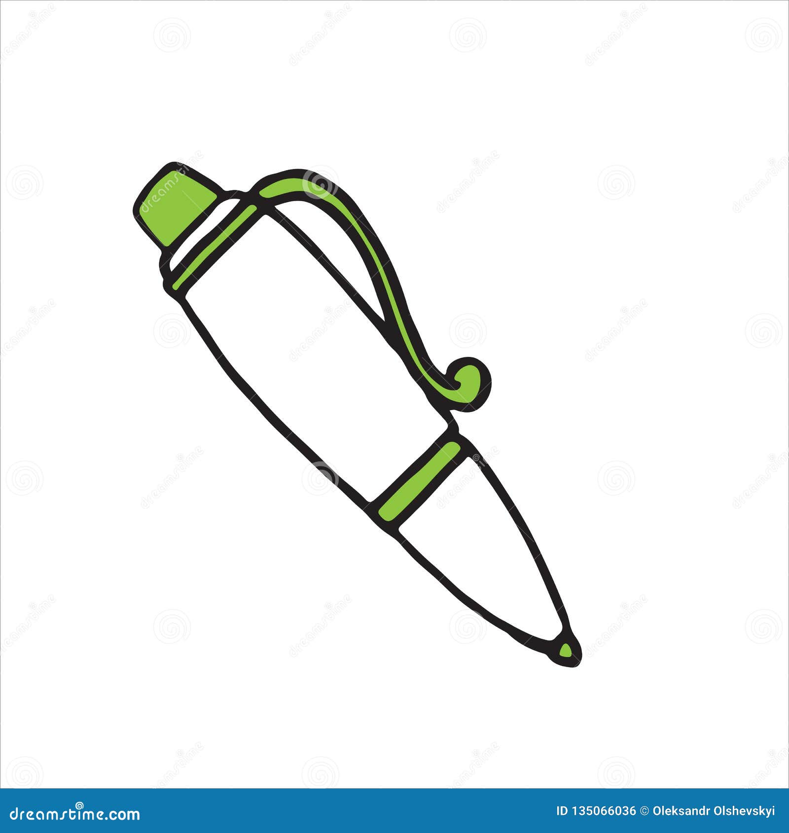 Pen doodle icon stock vector. Illustration of accessory - 135066036