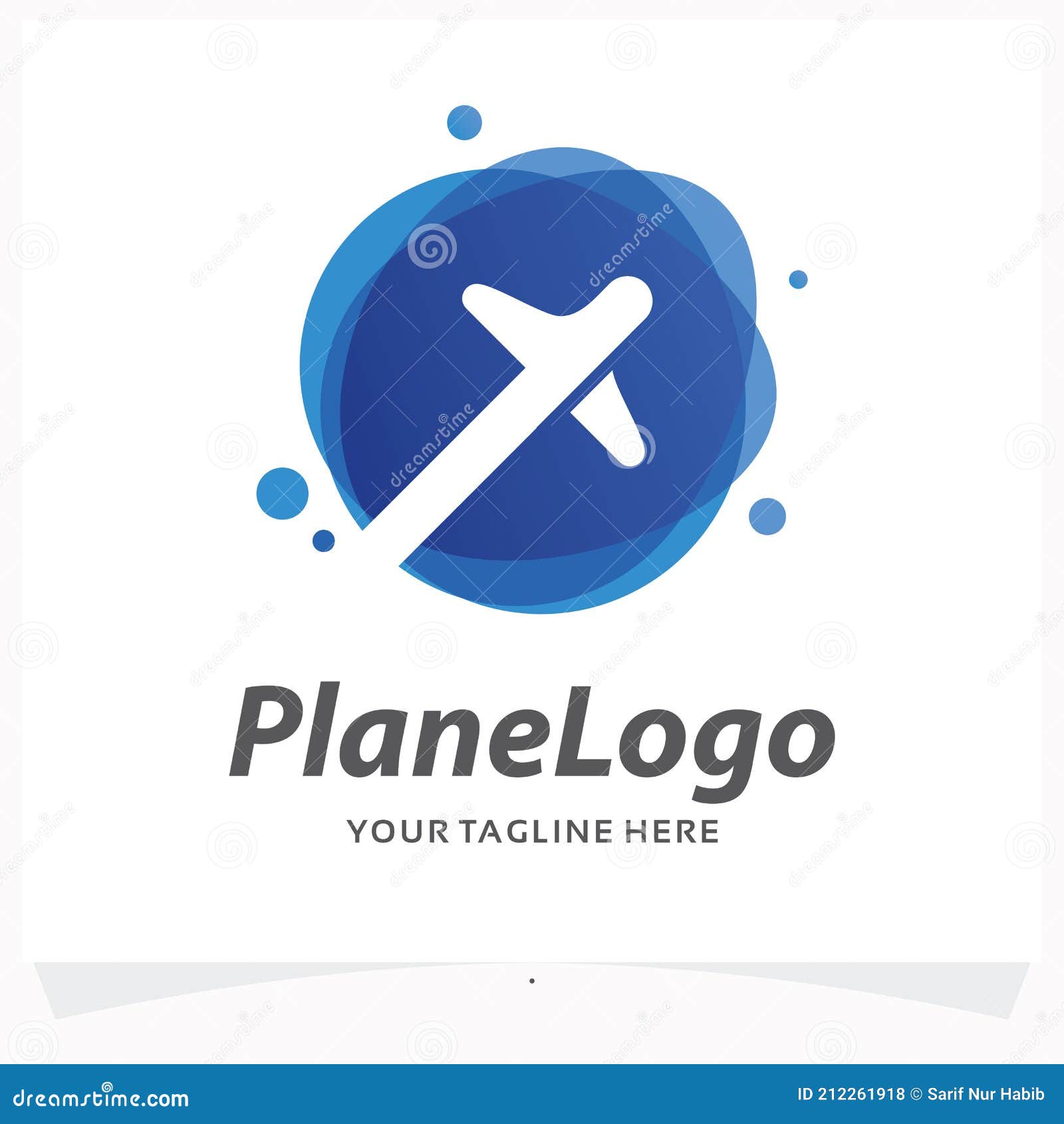 Plane Logo Design Template stock vector. Illustration of plane - 212261918