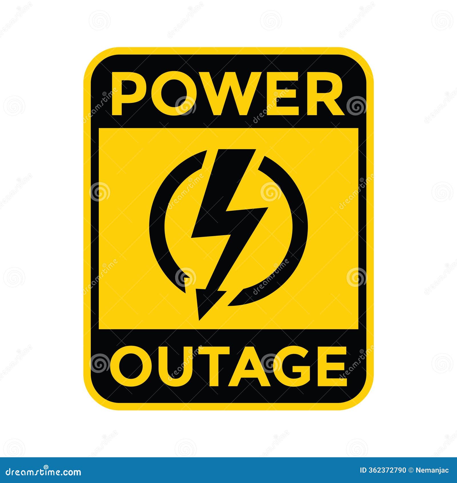 Power Outage Vector Blackout Failure Electric Warning Logo Symbol ...