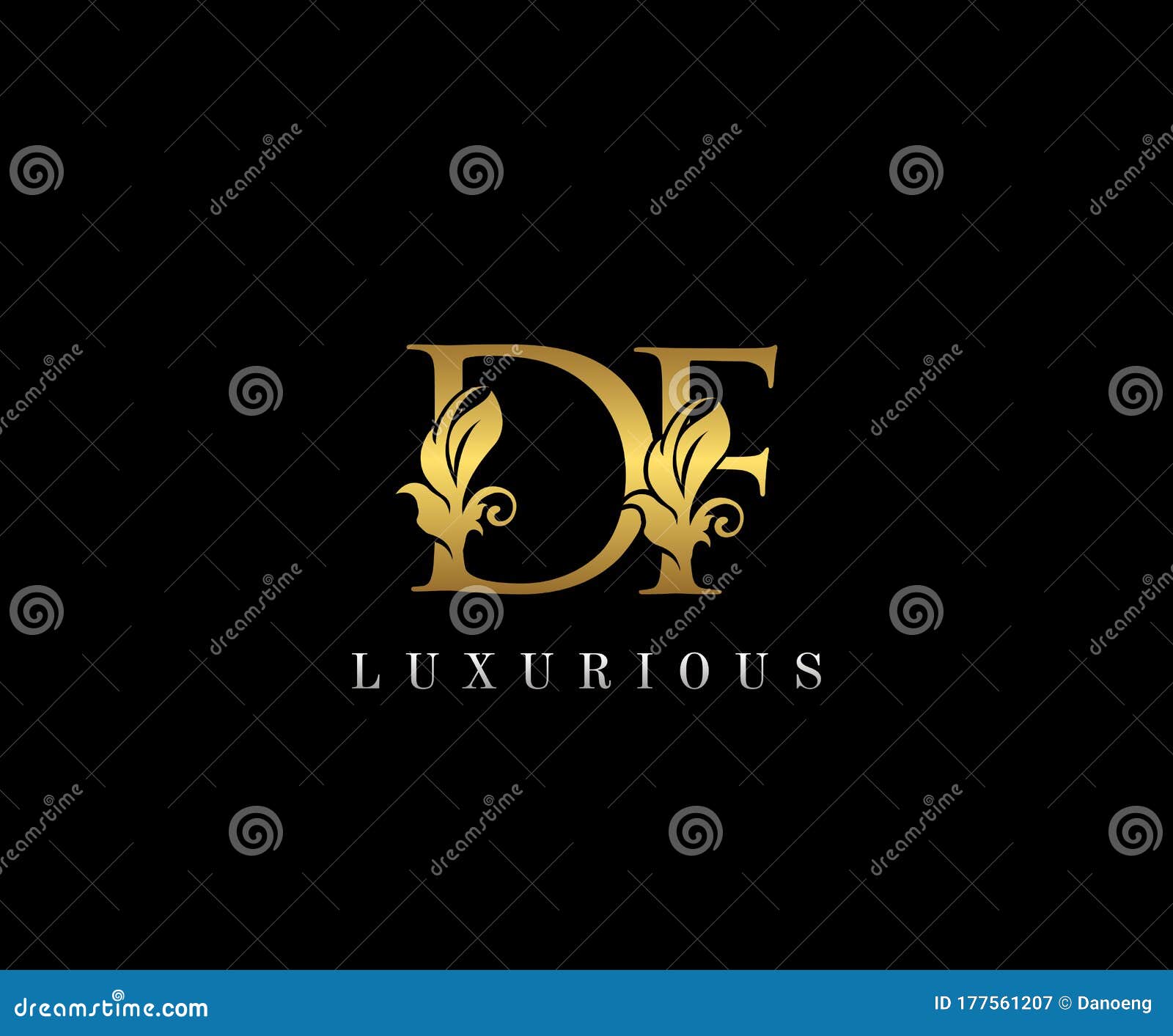 Premium Letters D,F and DF Logo Icon Vector Design. Stock Illustration ...