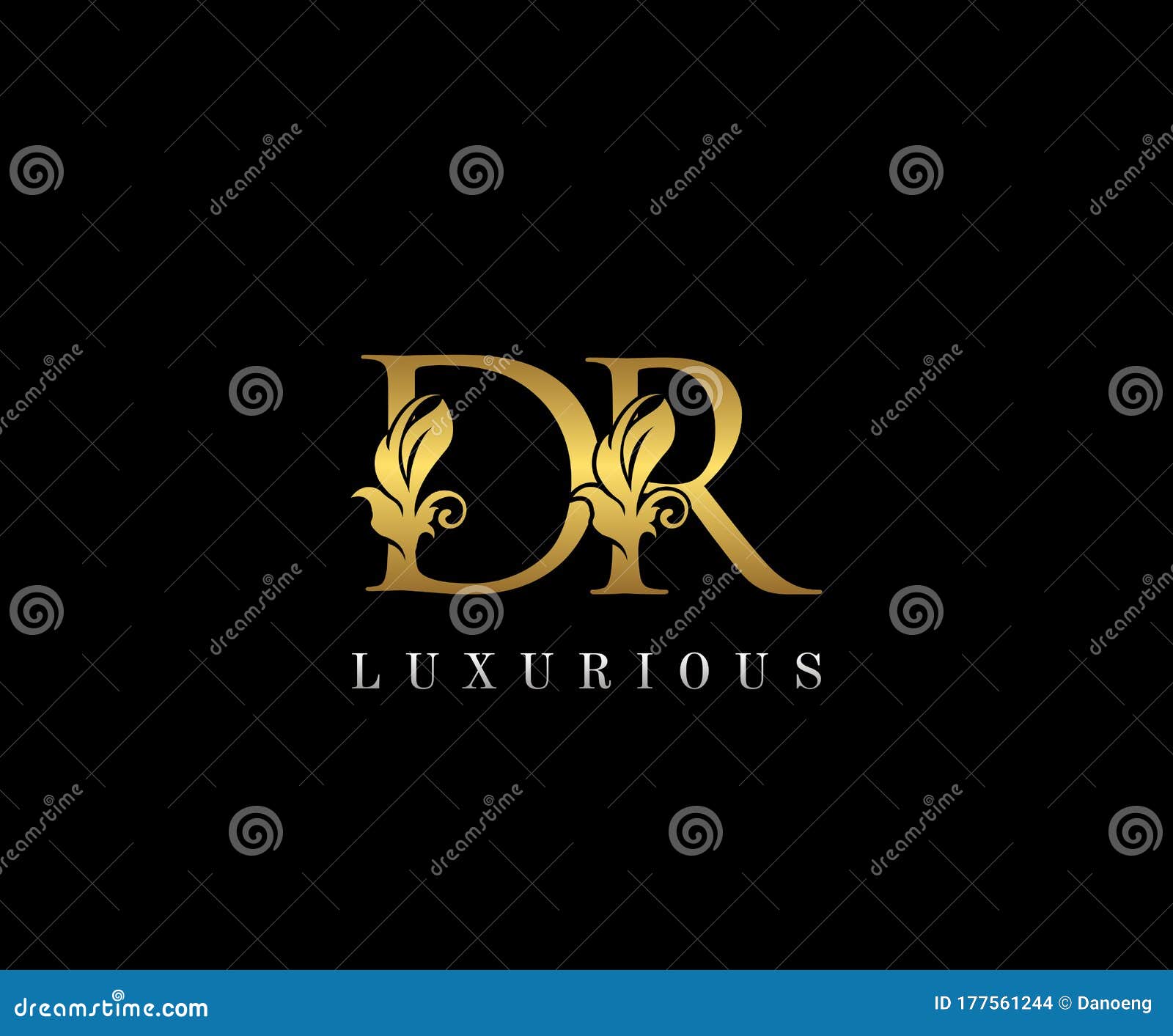 Premium Letters D,R and DR Logo Icon Vector Design. Luxury Decorative ...