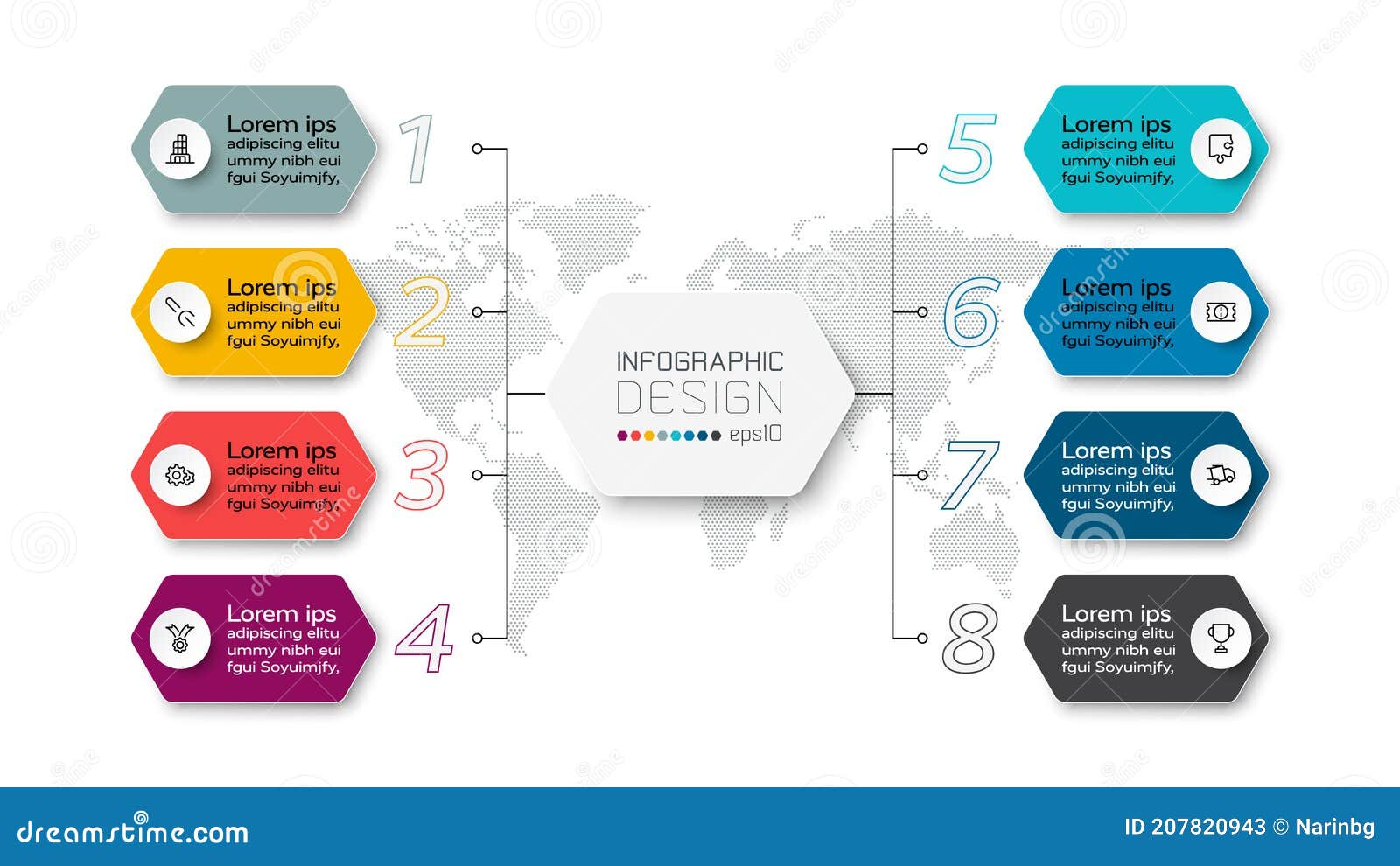 Organization Infographic Diagram Four Step Structure Creative Shield ...