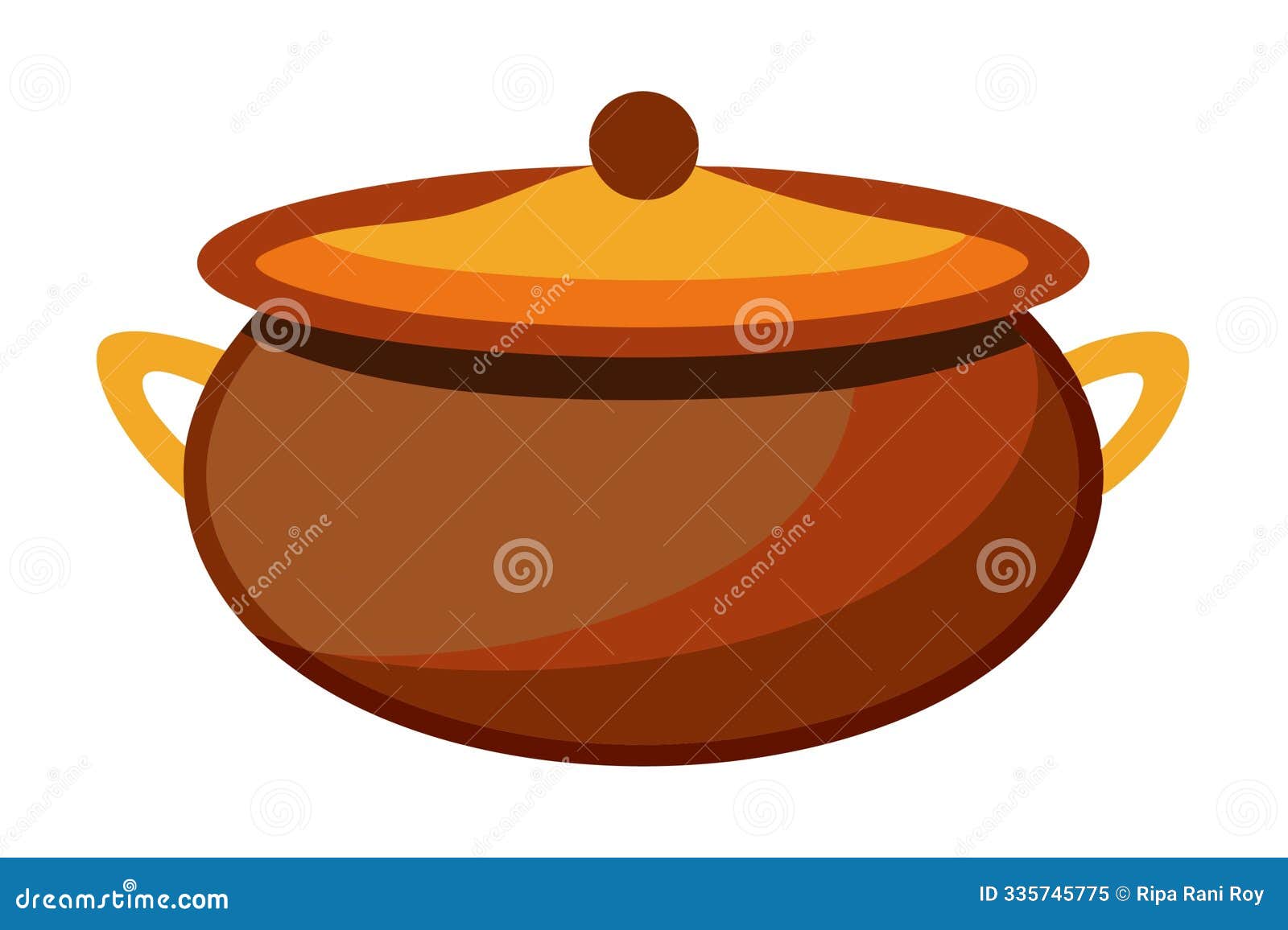 Ancient American Cooking Pot: Clay Vessel with Round Body, Used for ...