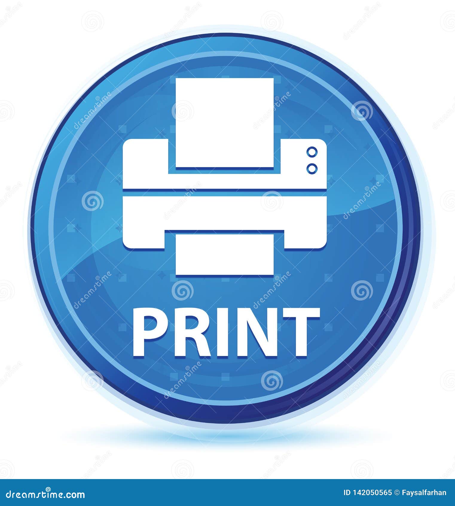 Print (printer Icon) Midnight Blue Prime Round Button Stock Vector ...