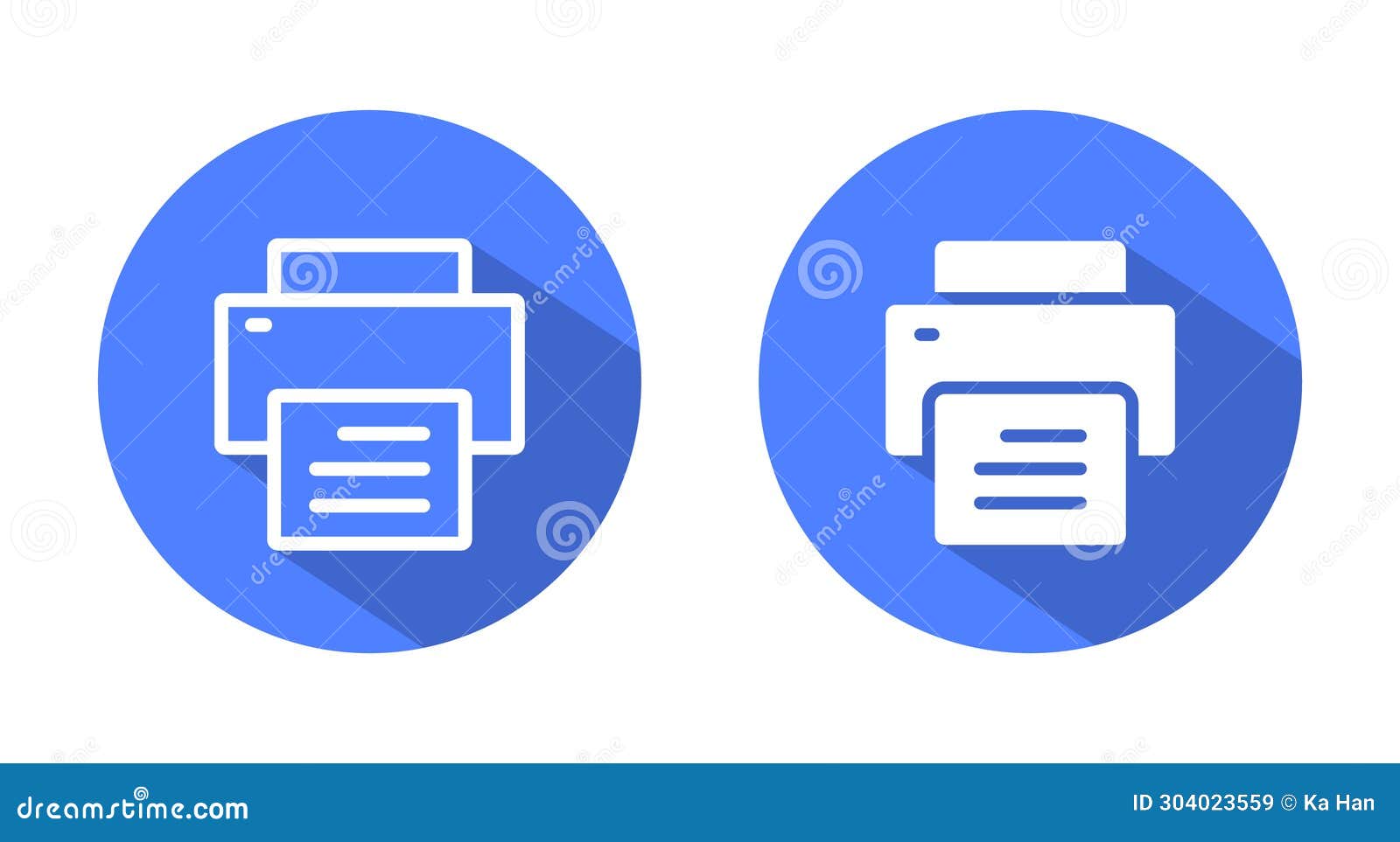 Print, Printer Icon Vector with Long Shadow Stock Illustration - Illustration of line, design ...