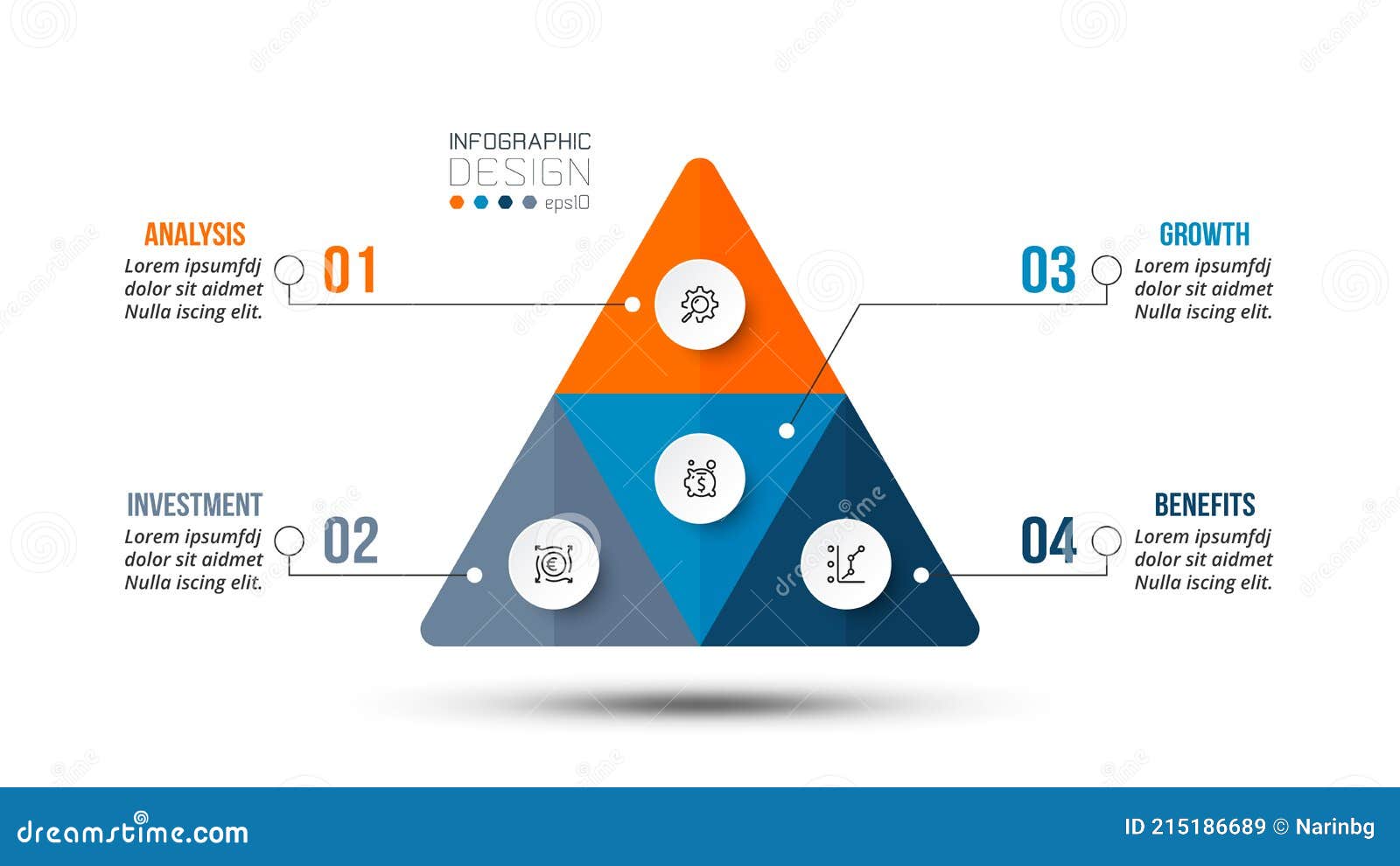 Pyramid Business Work Flow Infographic Template Stock Vector ...