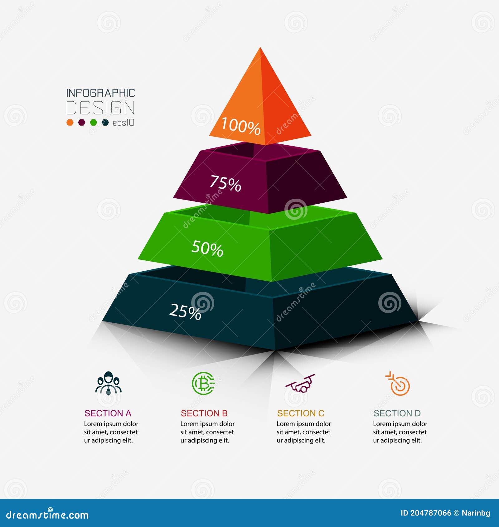 The Pyramid Design is Used To Present Your Work and Display it As a ...