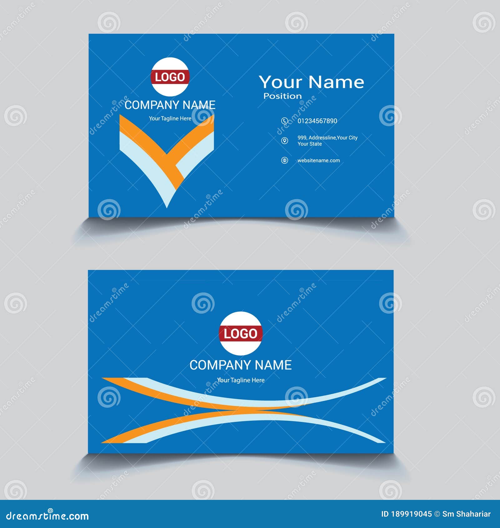 Print Ready Business Visiting Card Design Stock Vector - Illustration ...