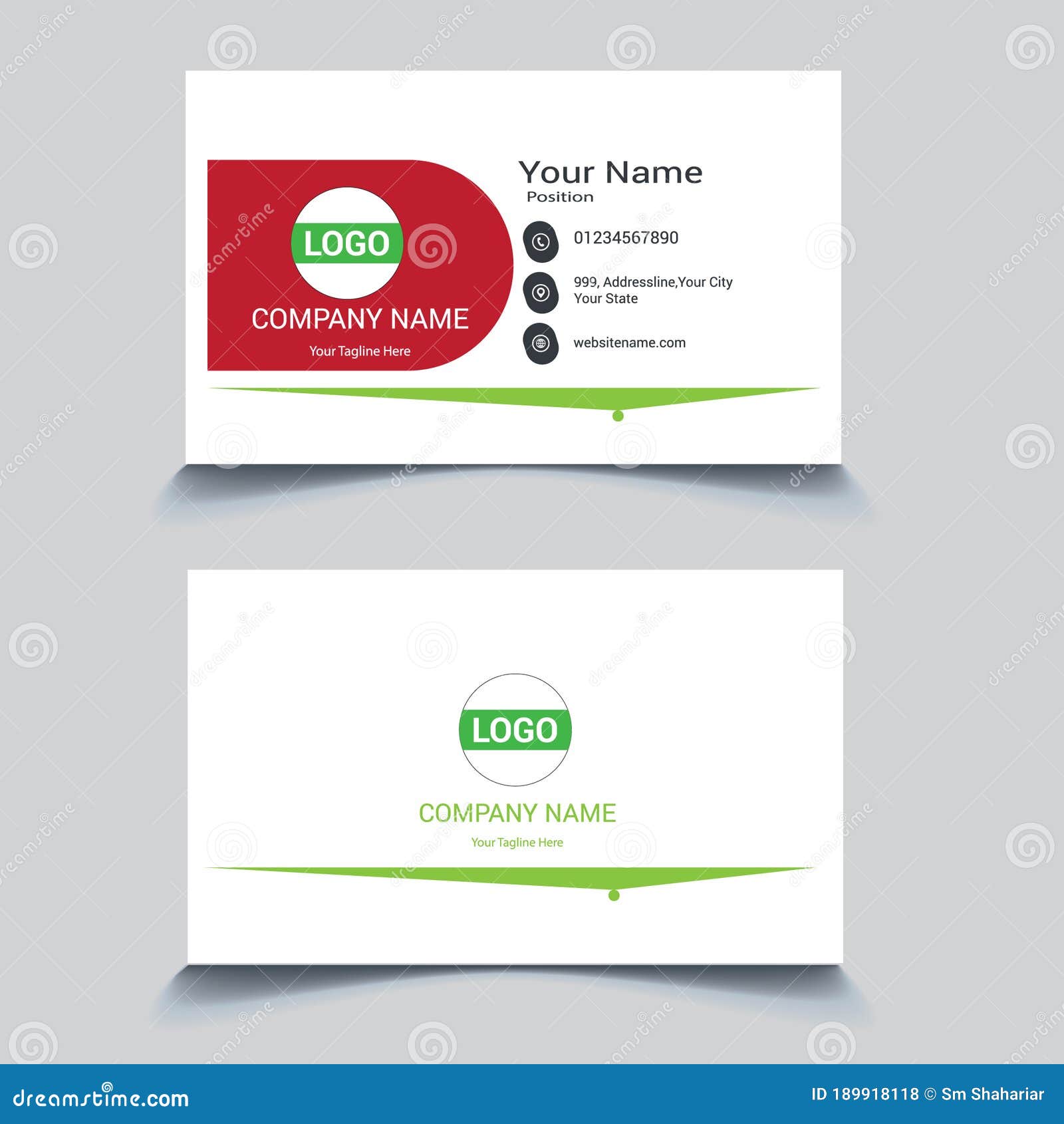 Print Ready Personal Visiting Card Design Vector Stock Vector ...