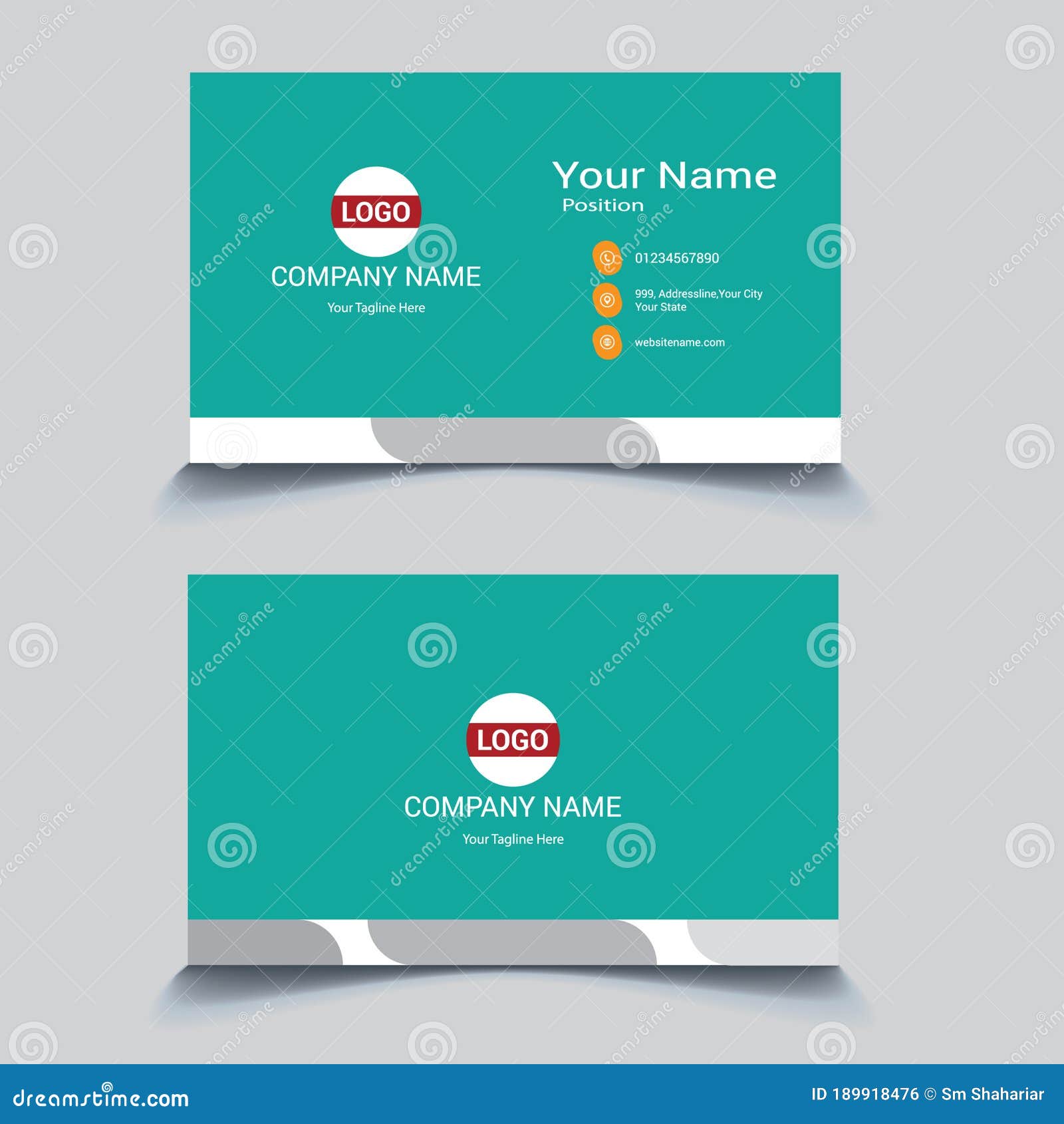 Print Ready Personal Visiting Card Design Vector Stock Vector ...