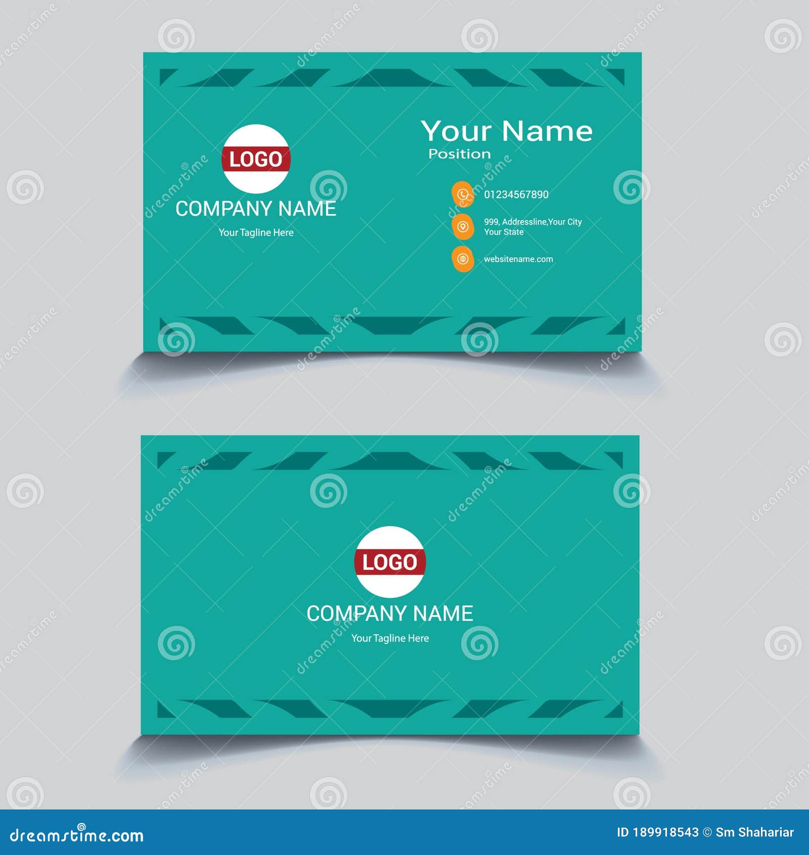 Print Ready Personal Visiting Card Design Vector Stock Vector ...