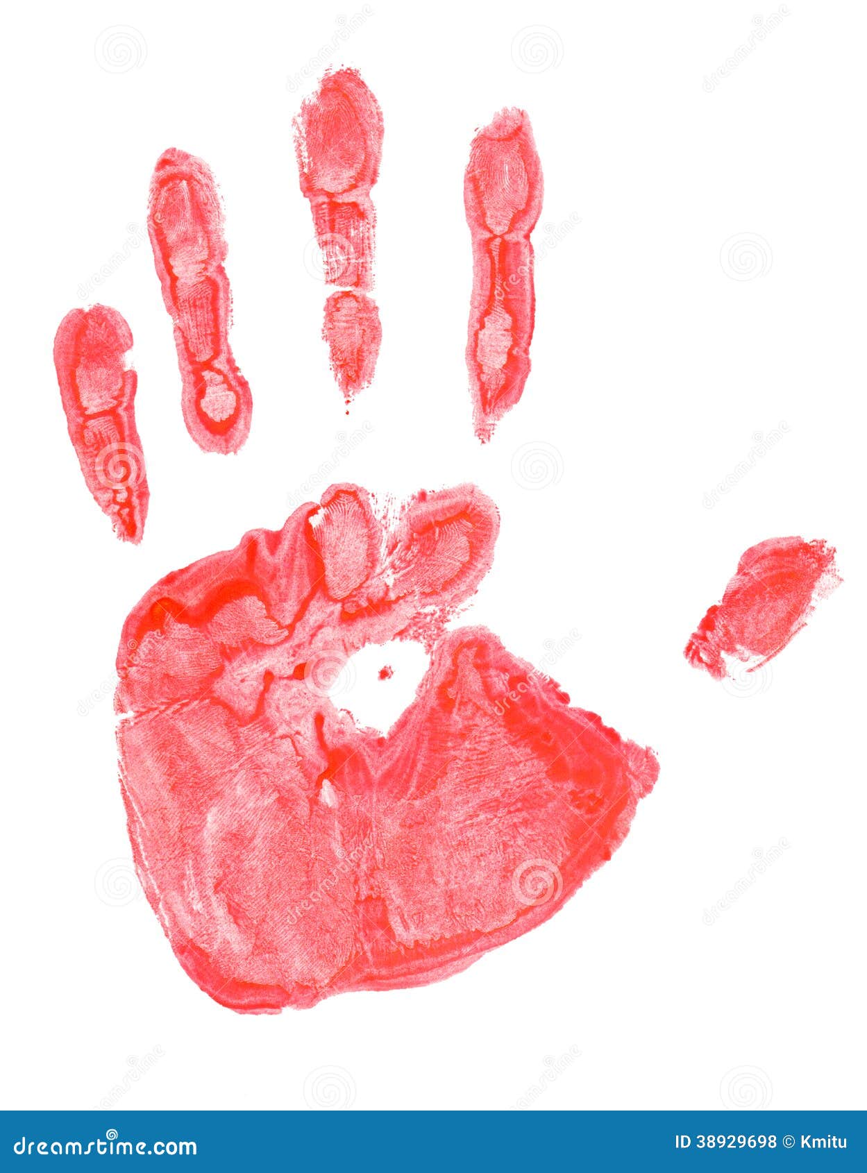 Real Handprint On White Background Stock Image | CartoonDealer.com ...