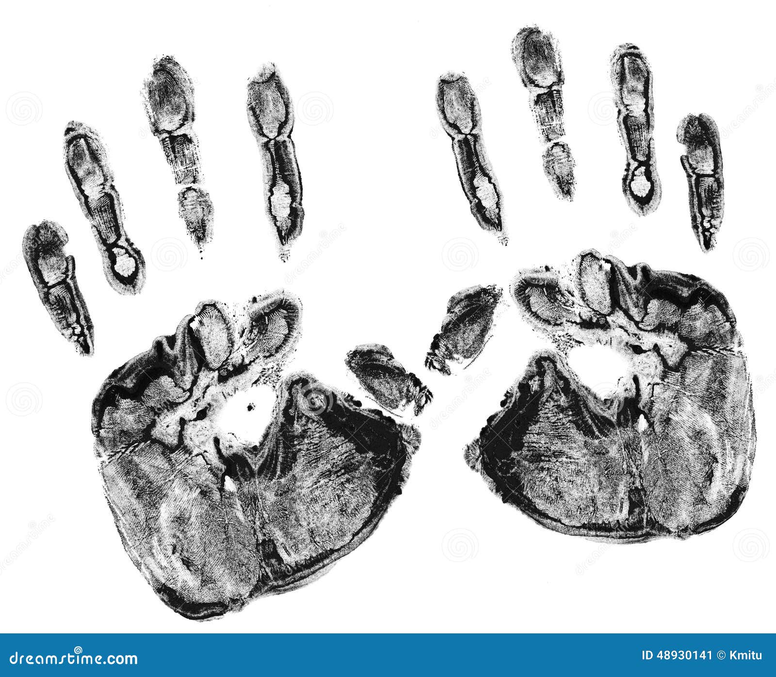 Real Handprint On White Background Stock Image | CartoonDealer.com ...