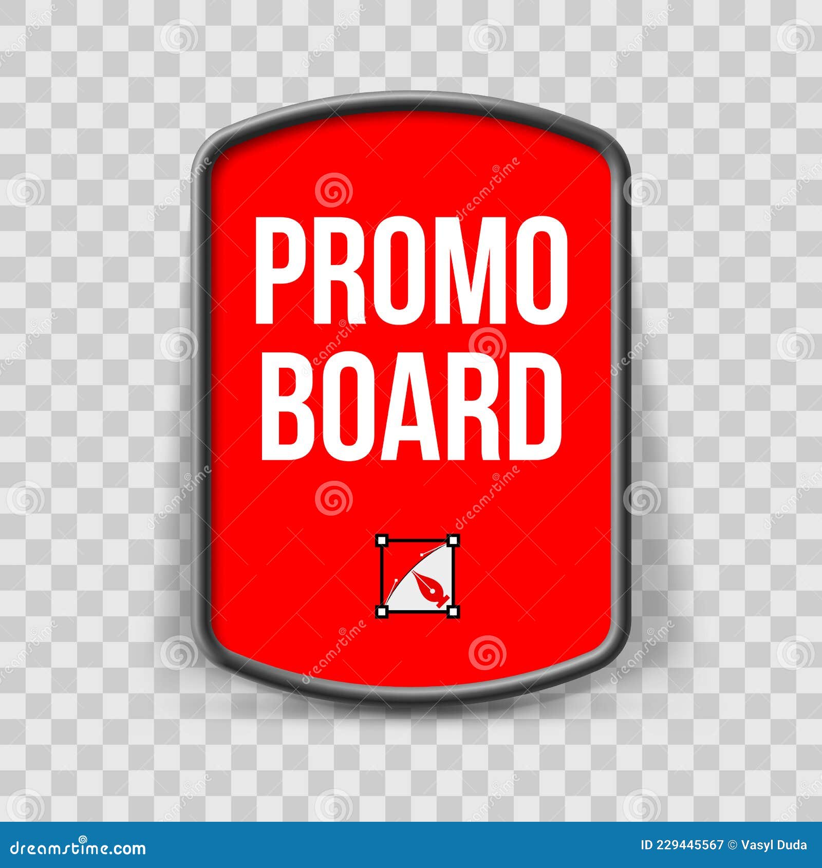 Promo Board stock illustration. Illustration of shadow - 229445567