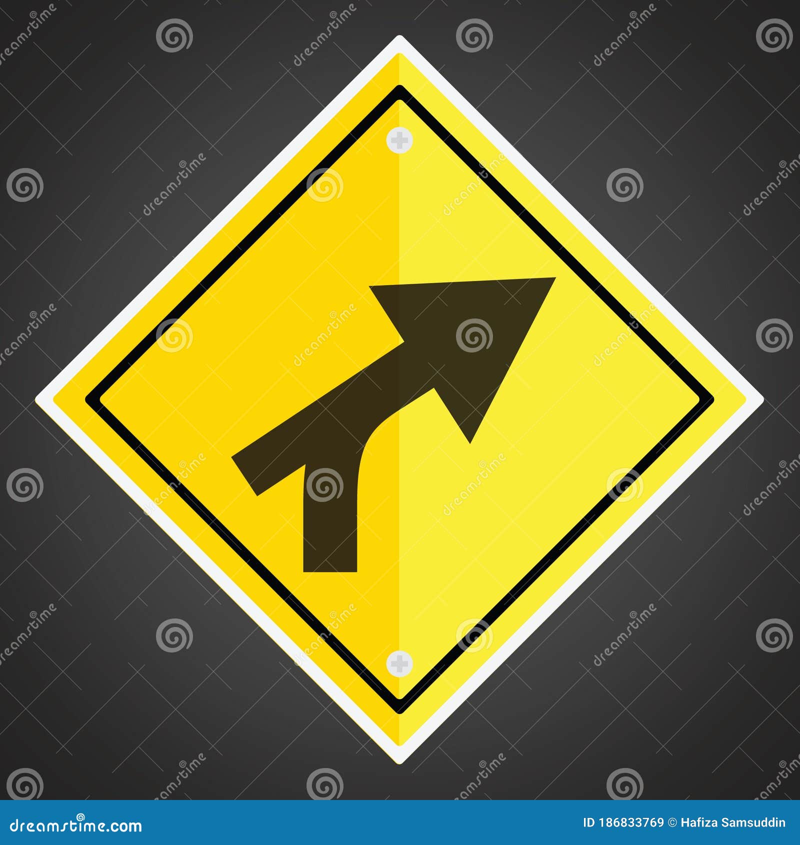 Print stock vector. Illustration of signs, warn, lane - 186833769