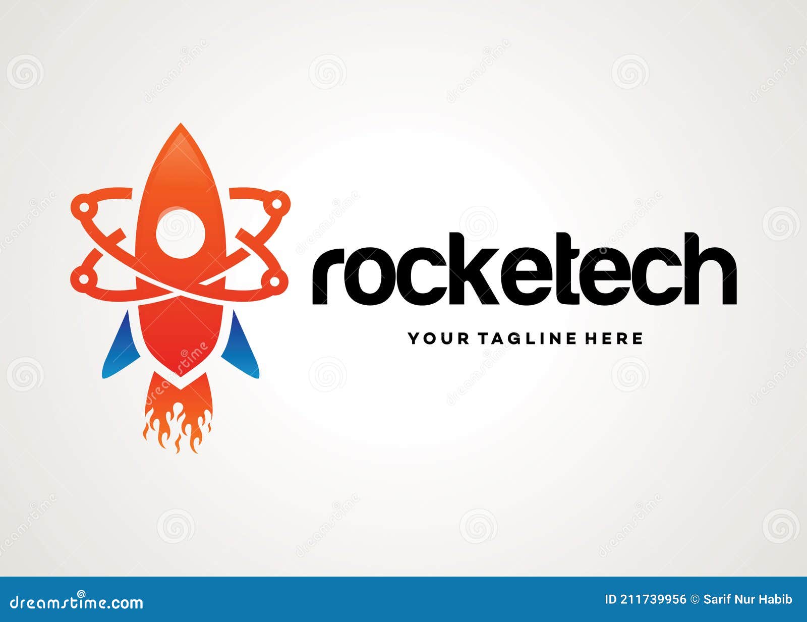 Rocket Tech Logo Template Design Vector Stock Vector - Illustration of ...