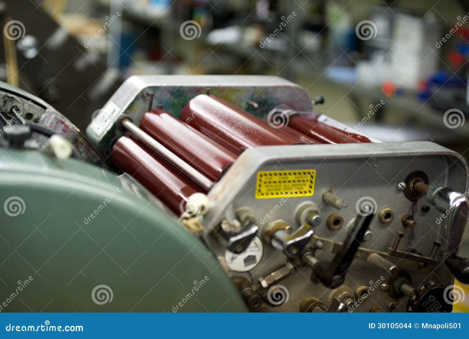 Printing Press Rollers stock photo. Image of industry - 30105044