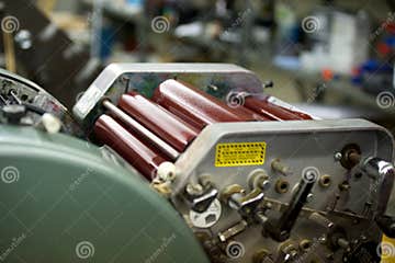 Printing Press Rollers stock photo. Image of industry - 30105044