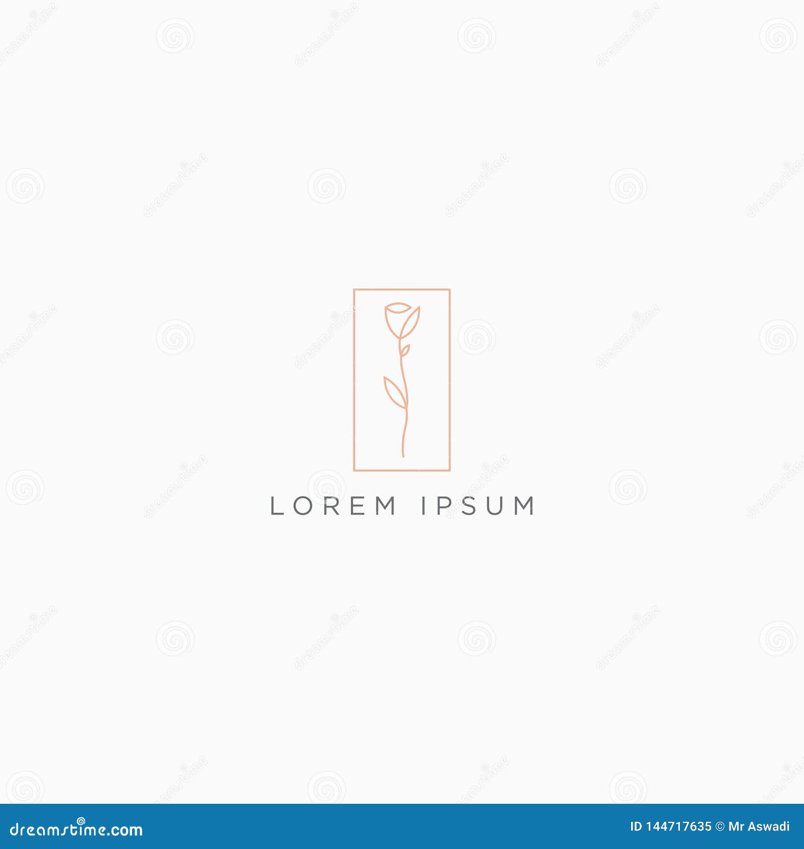 Minimalist Rose Flower Logo Icon Design Template. Stock Vector ...