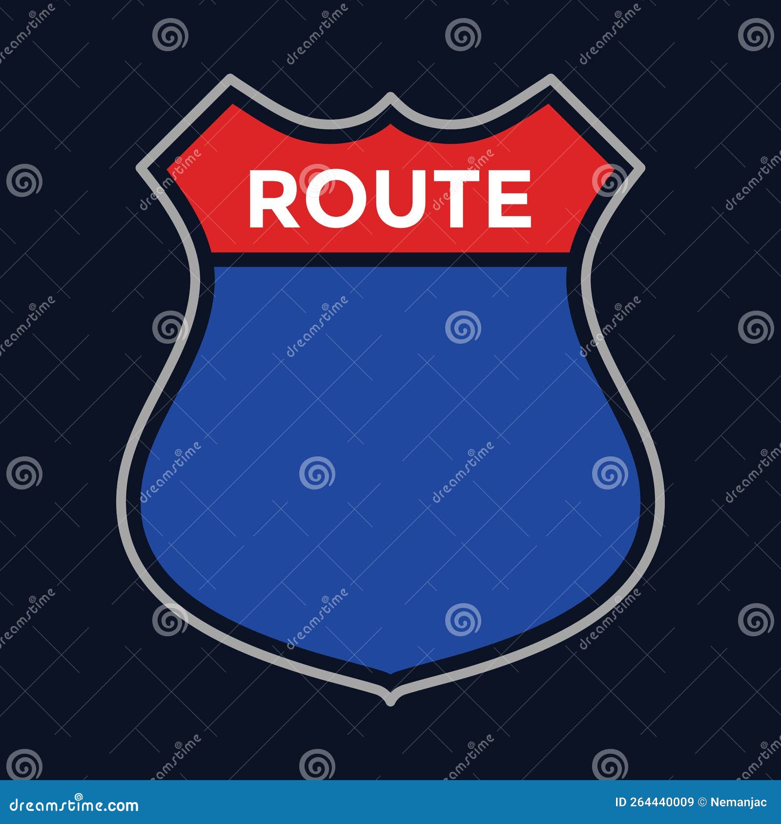 Route highway sign, blank stock illustration. Illustration of empty ...