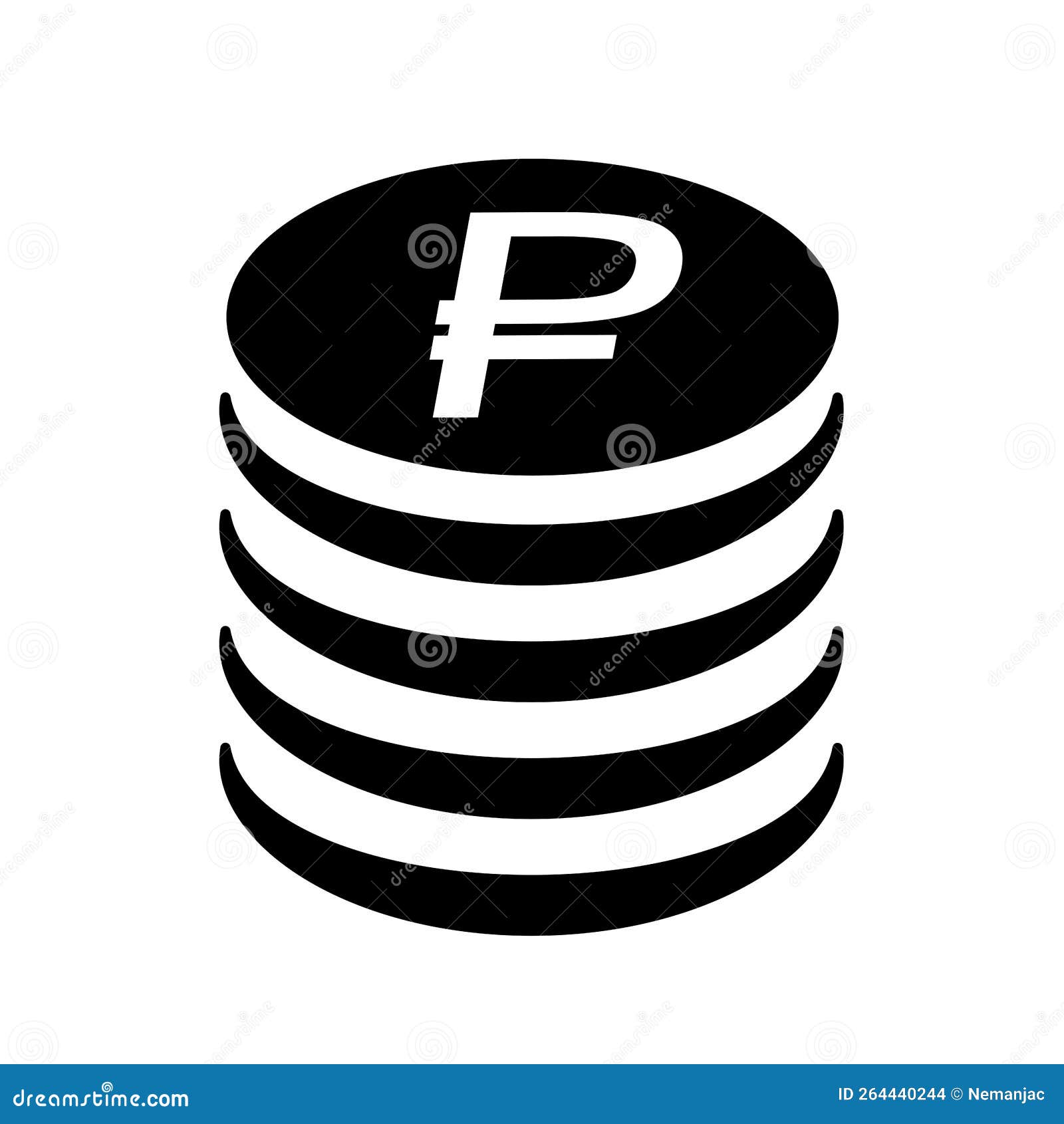 Ruble or rouble coin pile stock illustration. Illustration of payment ...