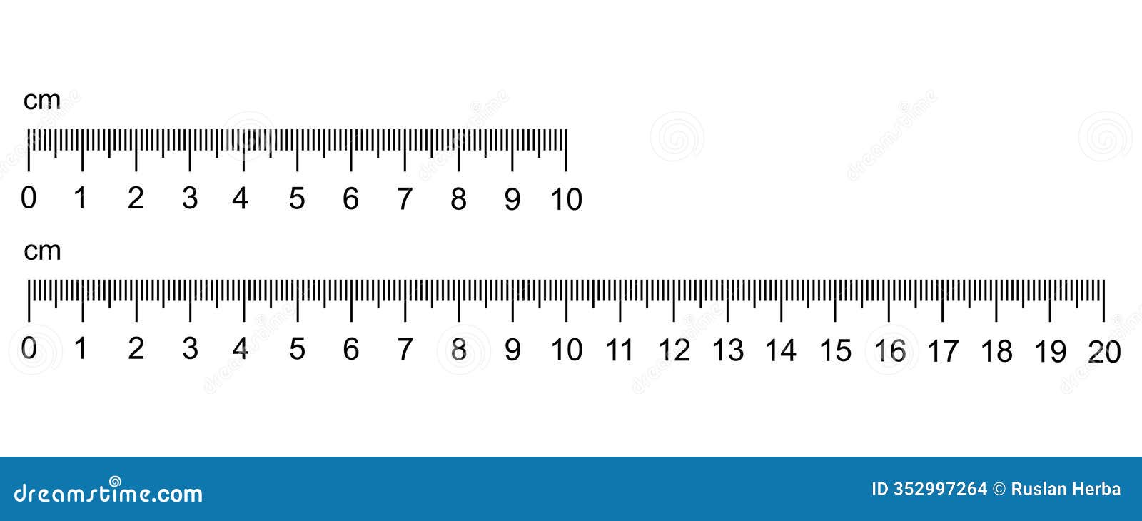 Set Of Ruler Scale 8 Cm And 3 Inch Vector Design. Inch And Centimeter ...