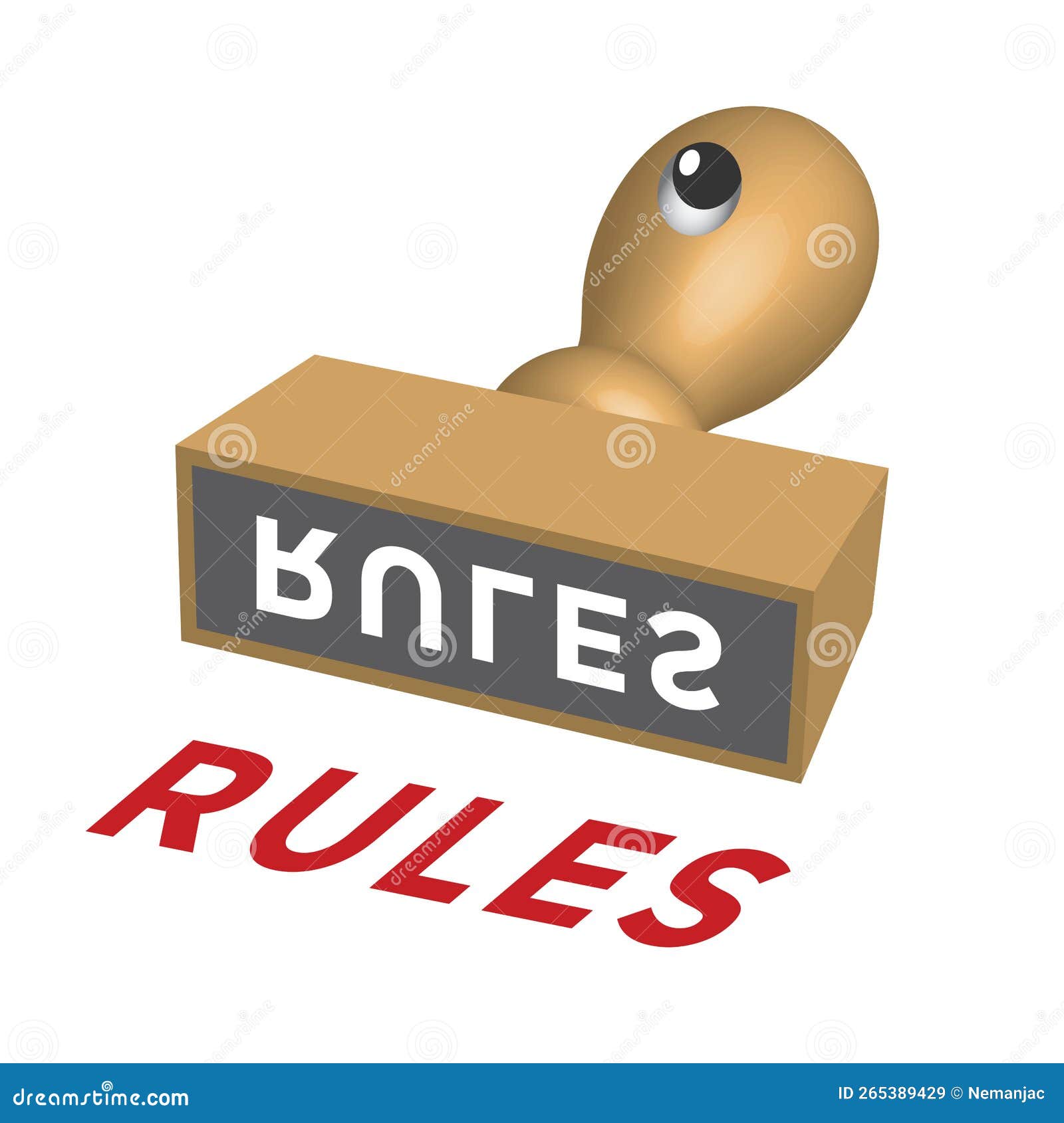 Rules, wooden rubber stamp stock illustration. Illustration of ...