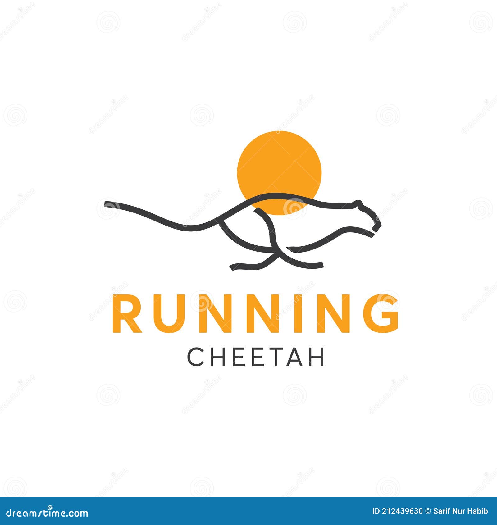 Running Cheetah Logo Design Template Stock Vector - Illustration of ...