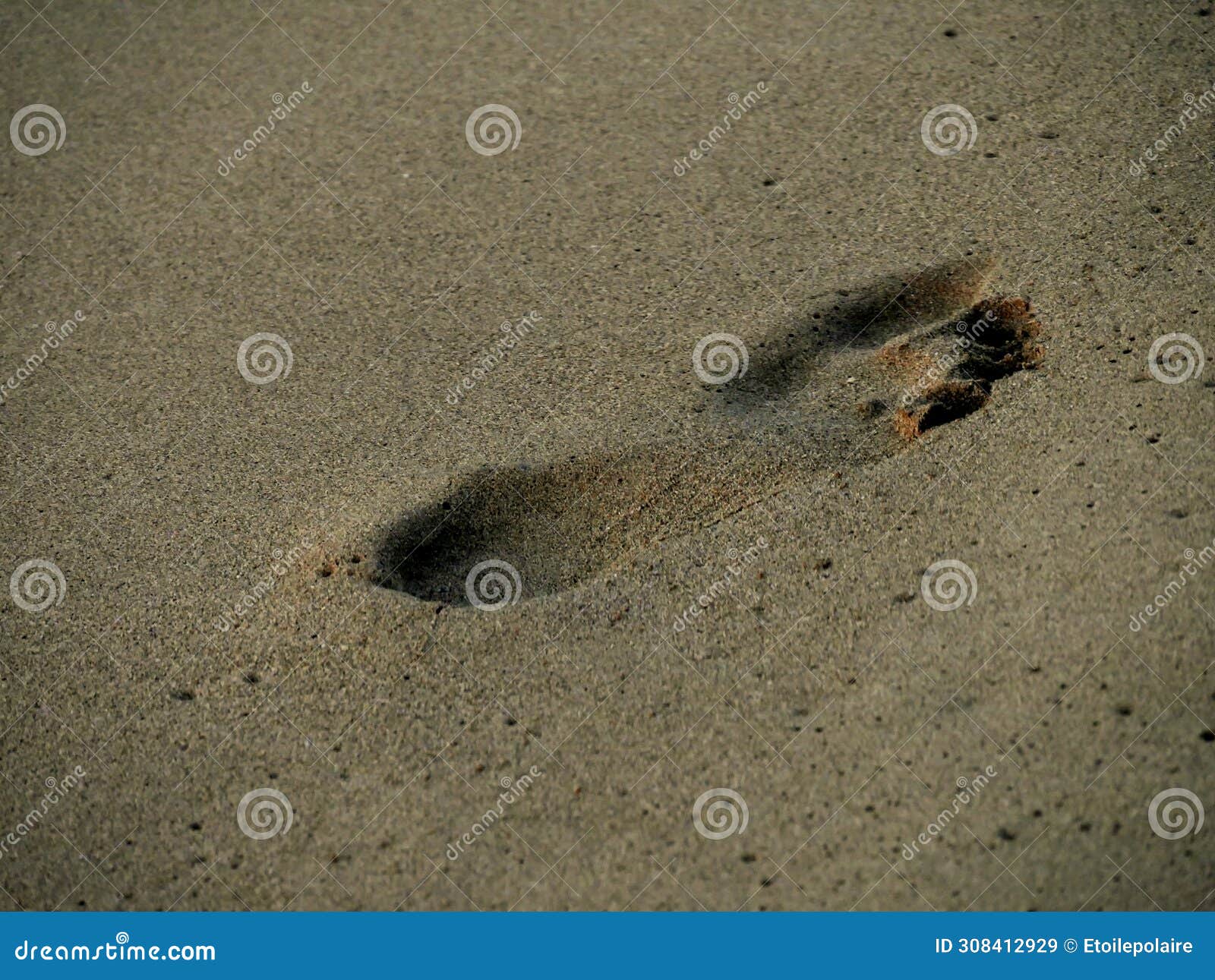 Print of Natural Arches of the Foot in the Sand in Evening Light ...