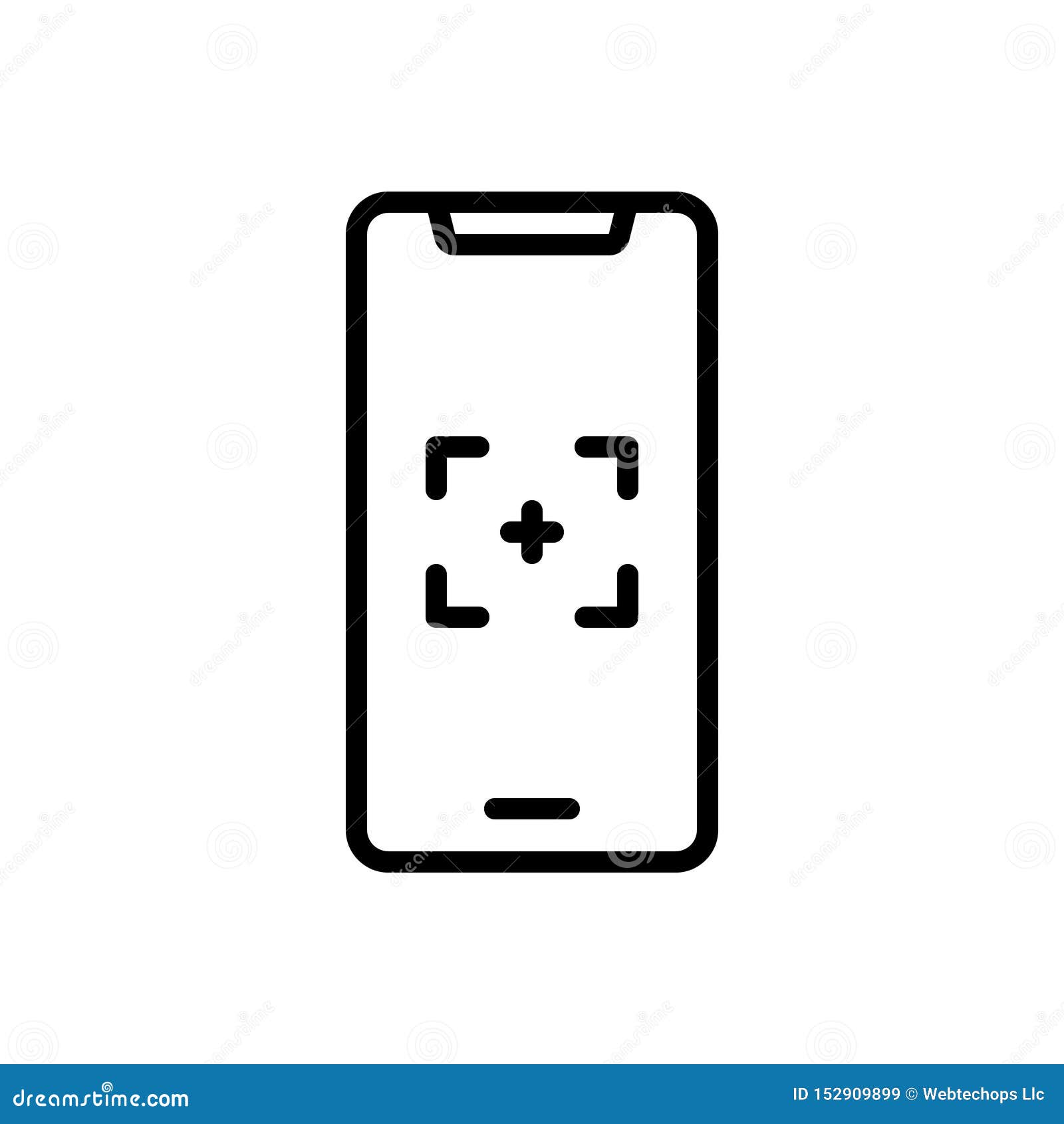 Black Line Icon for Print Screen, Print and Technology Stock Vector ...