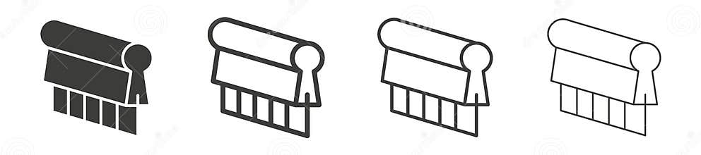 Print Screen Icon Vector Set on White Background Stock Vector ...