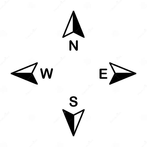 Set with Compass Icons. Compass Arrows. Vector Set Stock Illustration ...