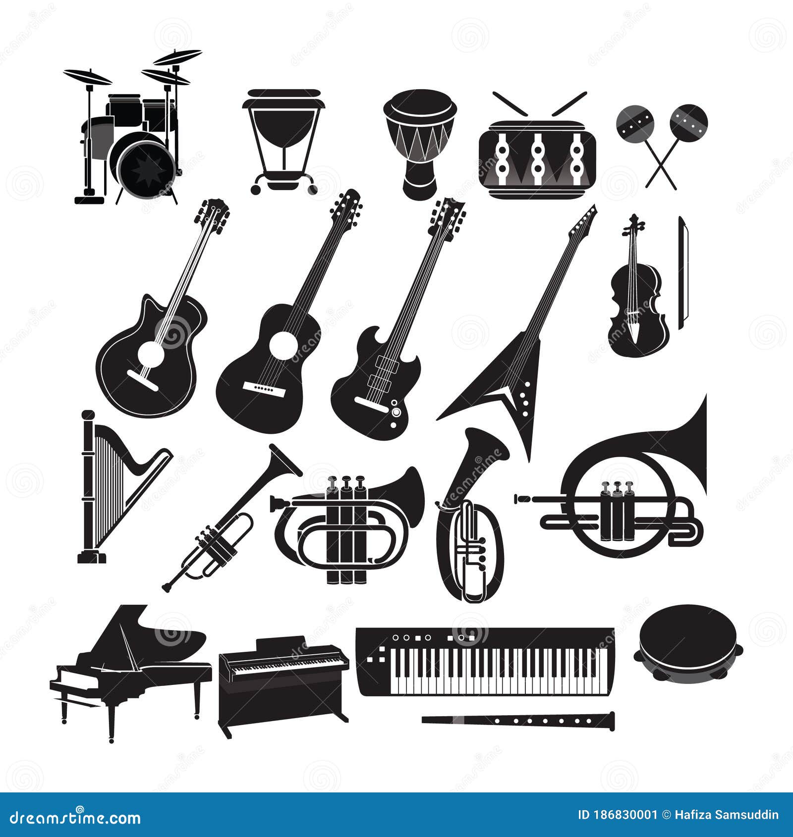 Print stock vector. Illustration of instruments, keyboard - 186830001