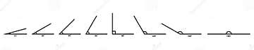 Vector Angles Set 15 - 180 Degrees. Math Sign Stock Illustration ...