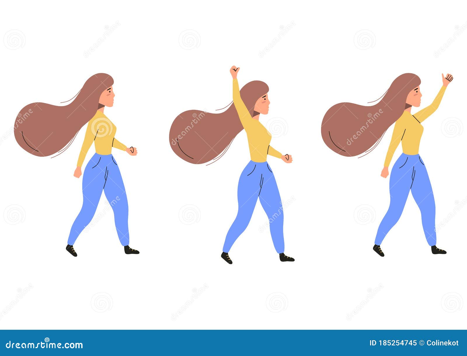 Woman`s Raised Hand Feminism Symbol Sisterhood Concept Women`s