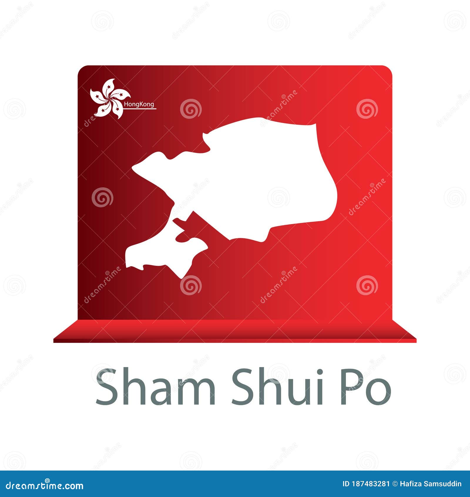 Sham Shui Po State Map. Vector Illustration Decorative Design ...