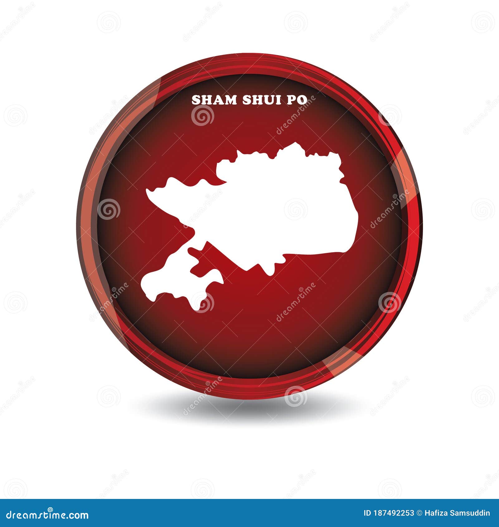 Sham Shui Po State Map. Vector Illustration Decorative Design ...