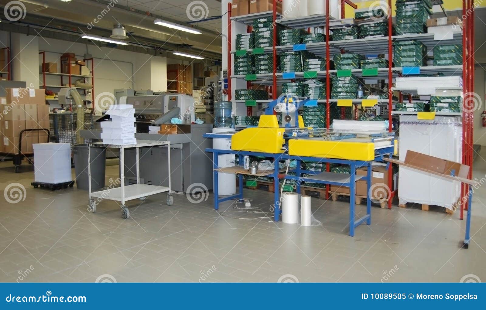 Print Shop - Finishing Line Stock Image - Image of paper, business ...