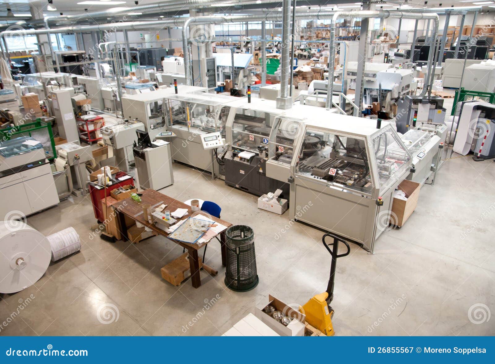 Print Shop (press Printing) - Finishing Line Stock Image - Image of ...