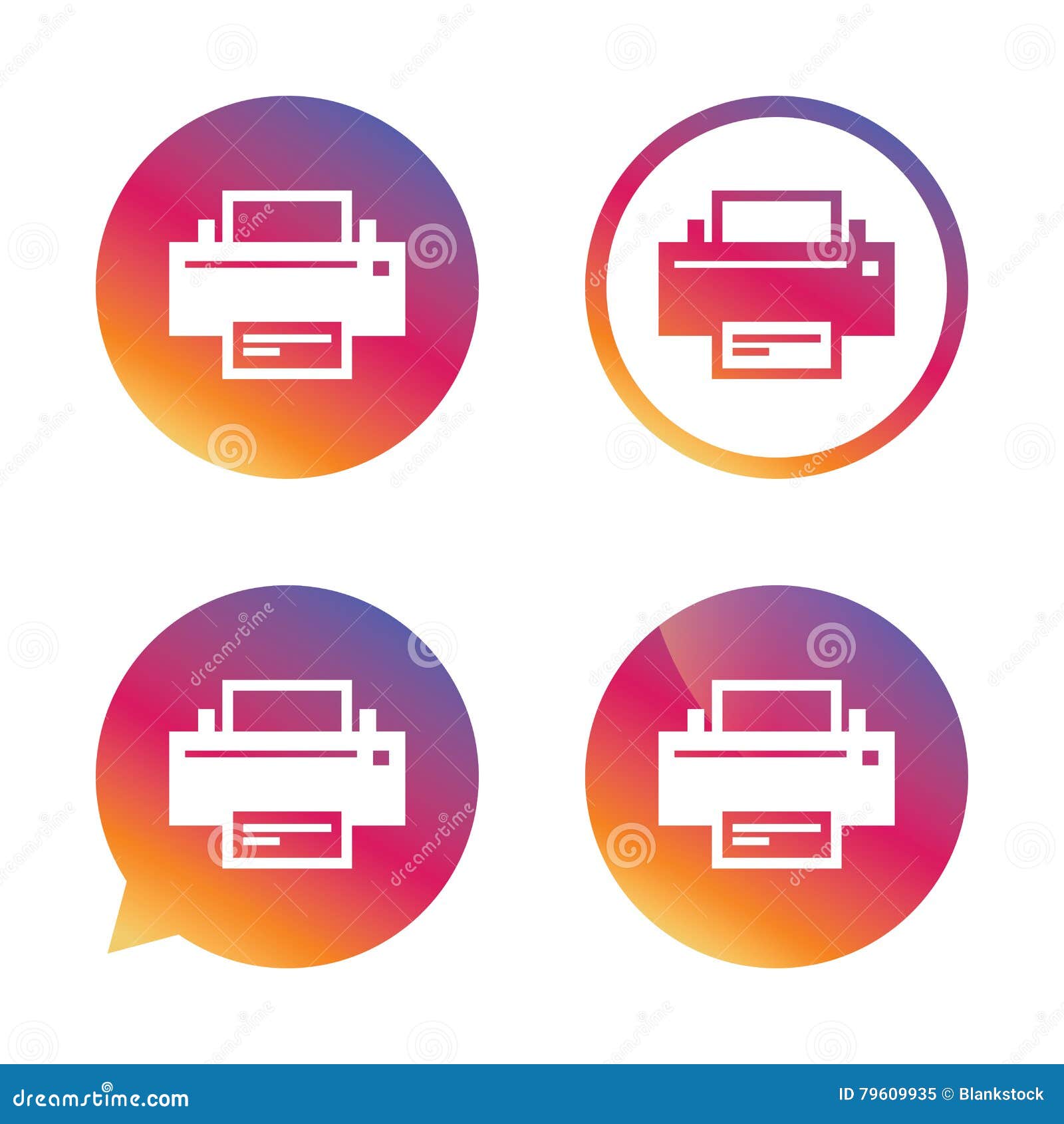 Print Sign Icon. Printing Symbol Stock Vector - Illustration of sign ...