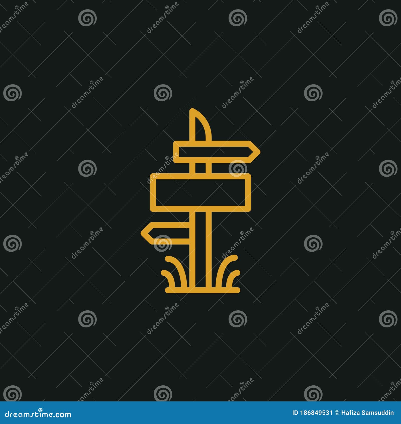 Print stock illustration. Illustration of signpost, simple - 186849531