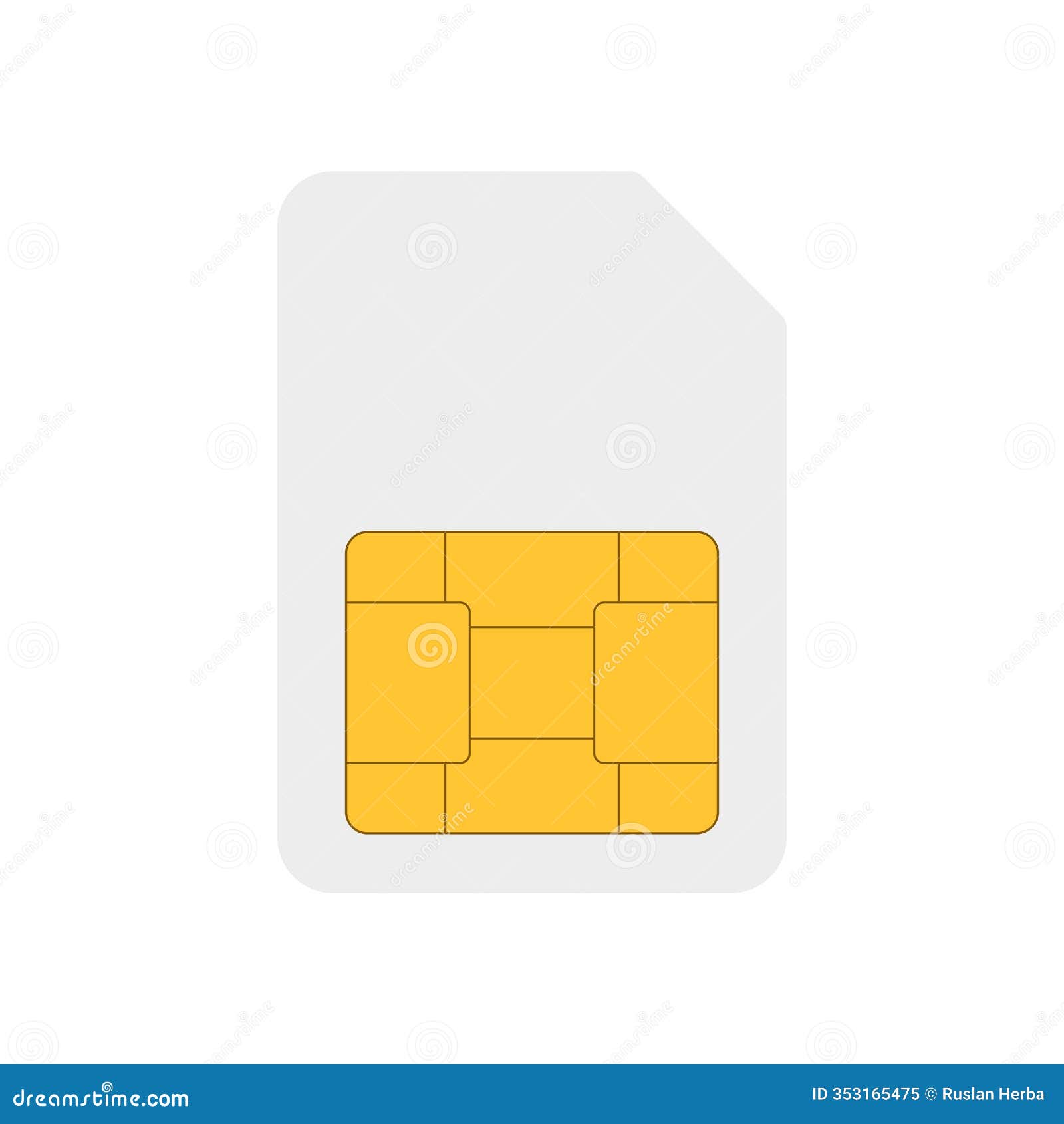 Sim Card Vector Icon on White Background. Communication Symbol Stock ...
