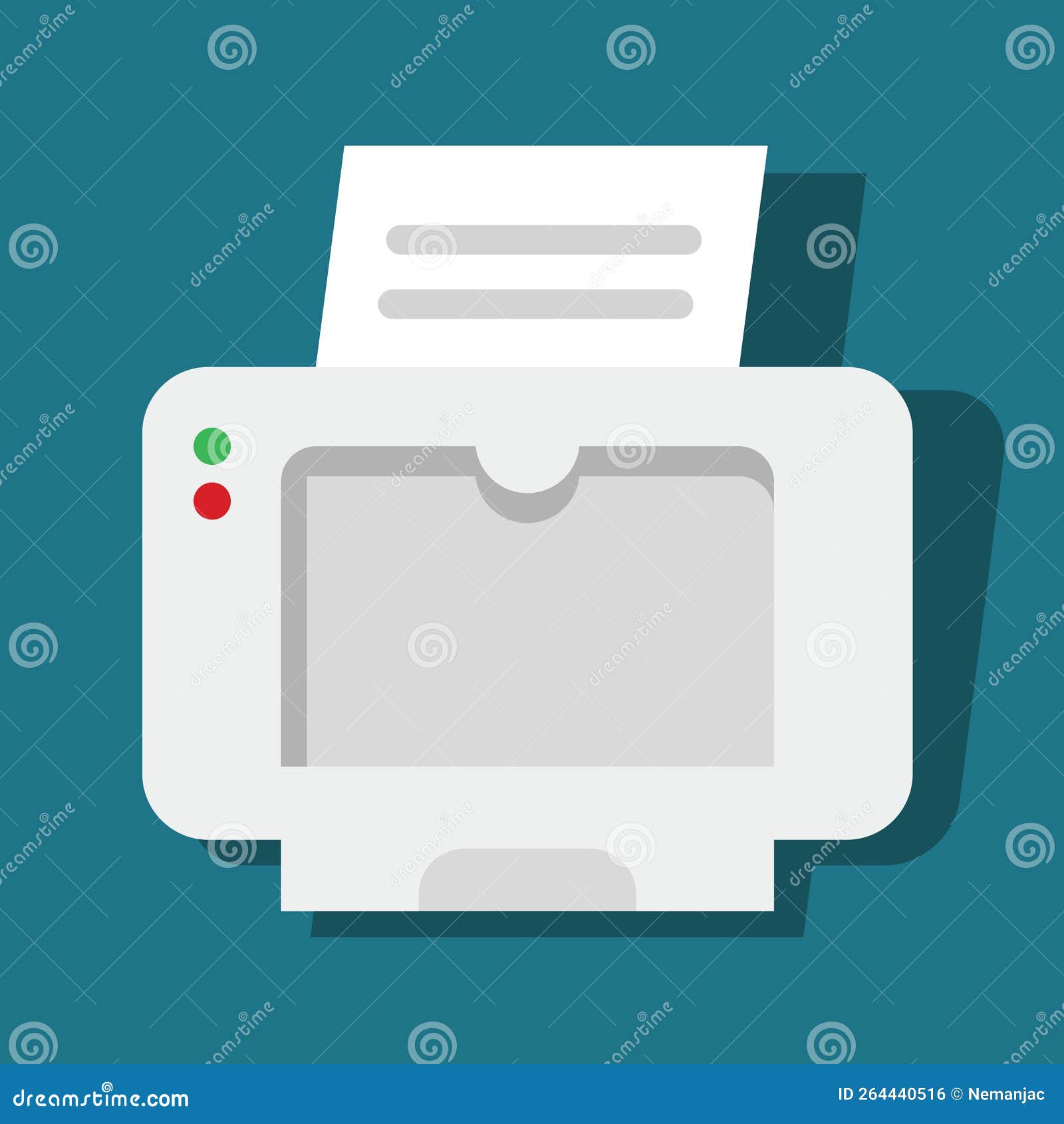 Simple printer icon stock illustration. Illustration of network - 264440516