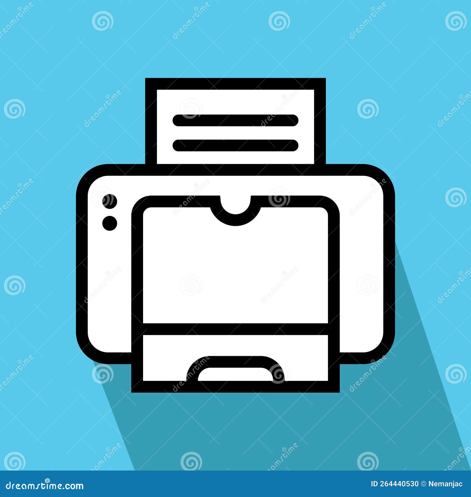 Simple printer icon stock illustration. Illustration of digital - 264440530