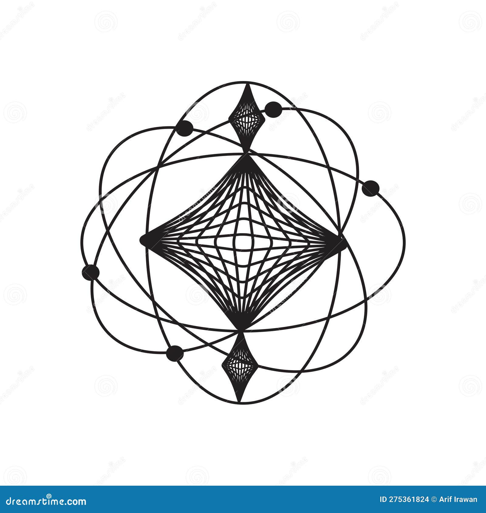 Singularity Physics Science Line Frame Logo Wire Frame Stock Vector ...